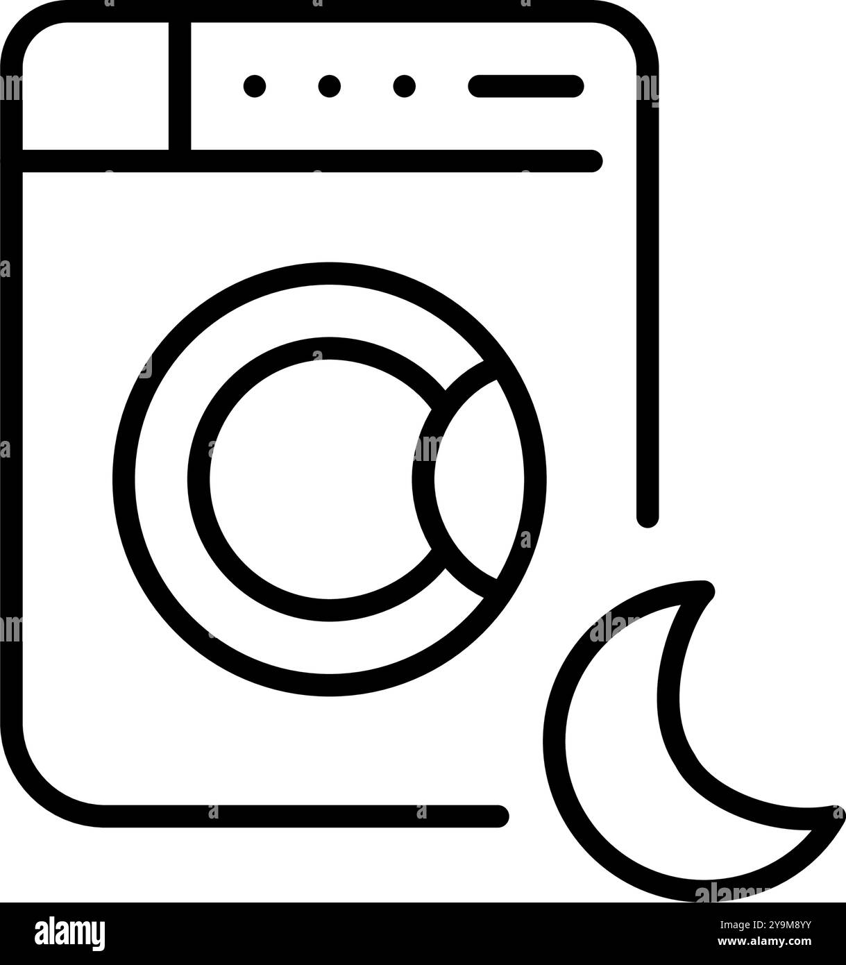 Quiet washing machine Stock Vector Images - Alamy