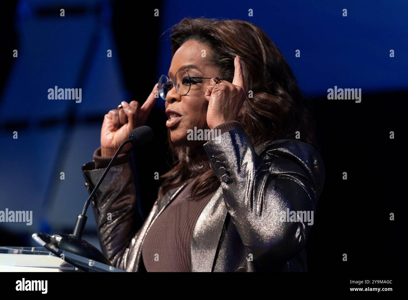 Oprah Winfrey speaks after receiving the Legacy Award at the 23rd ...