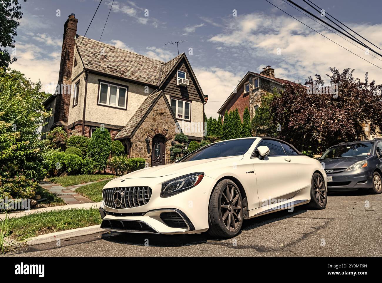 New York City, USA - August 26, 2023: 2019 Mercedes Benz AMG S63 ...