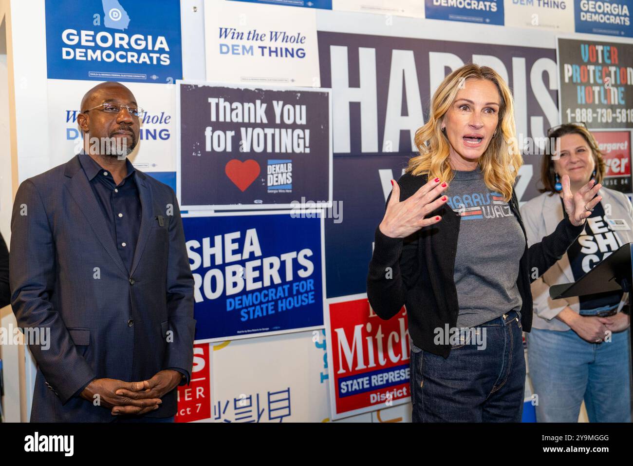 Atlanta, Georgia – October 10, 2024: Actress and activist Julia Roberts ...