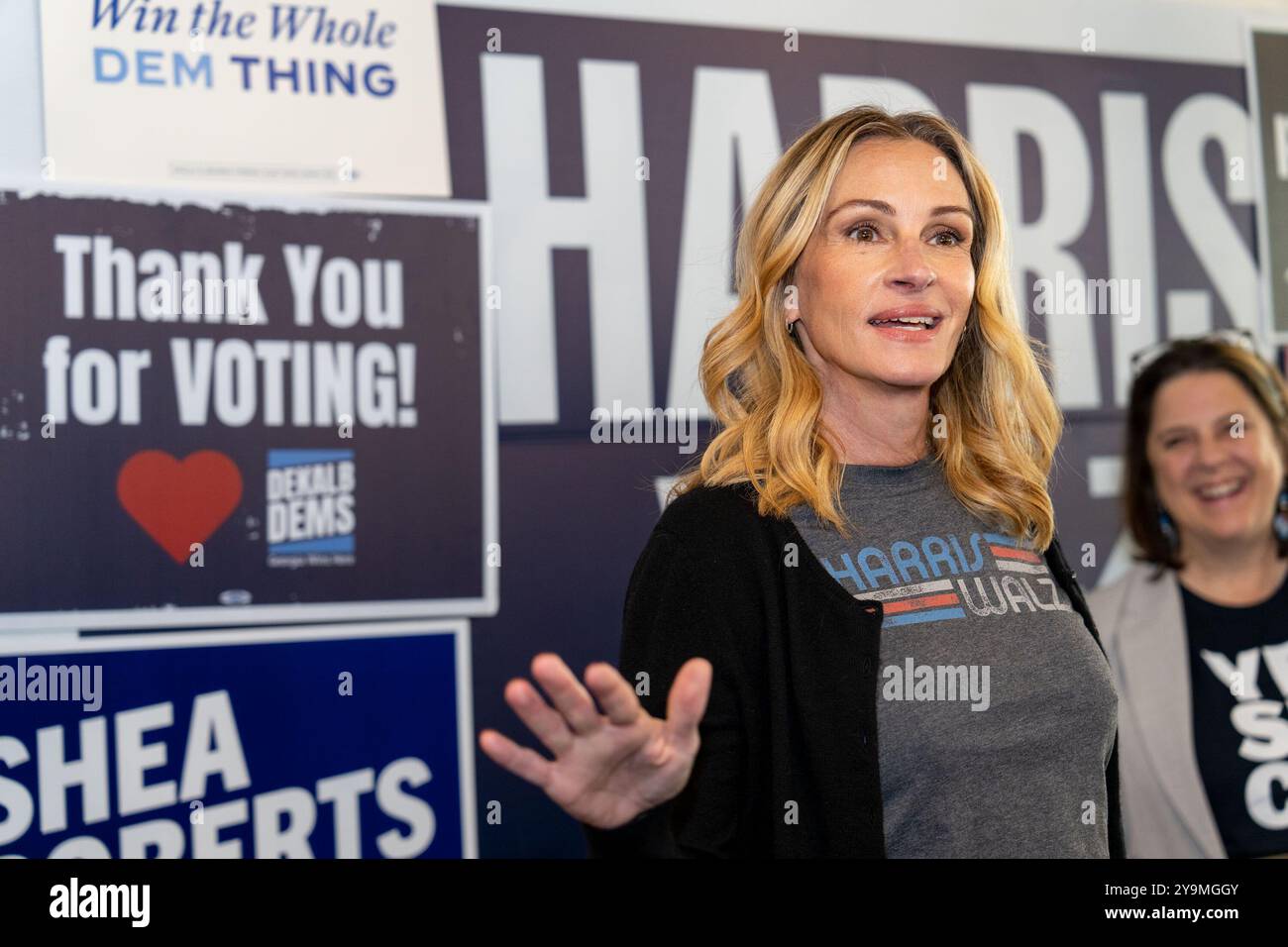 Atlanta, Georgia – October 10, 2024: Actress and activist Julia Roberts ...