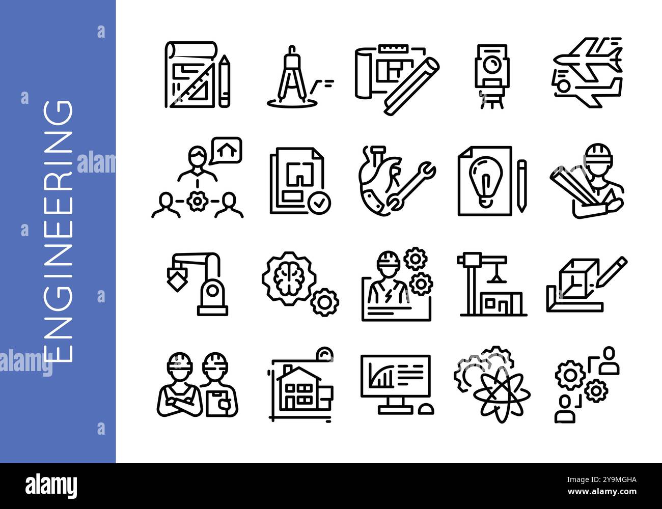 Engineering Icons Set Stock Vector Image & Art - Alamy