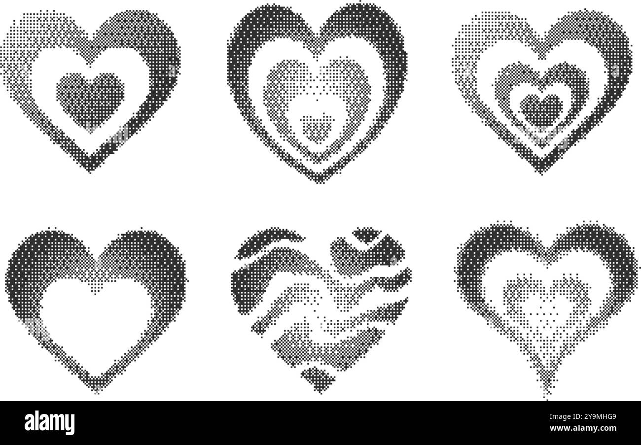 Pixelart pattern Black and White Stock Photos & Images - Alamy