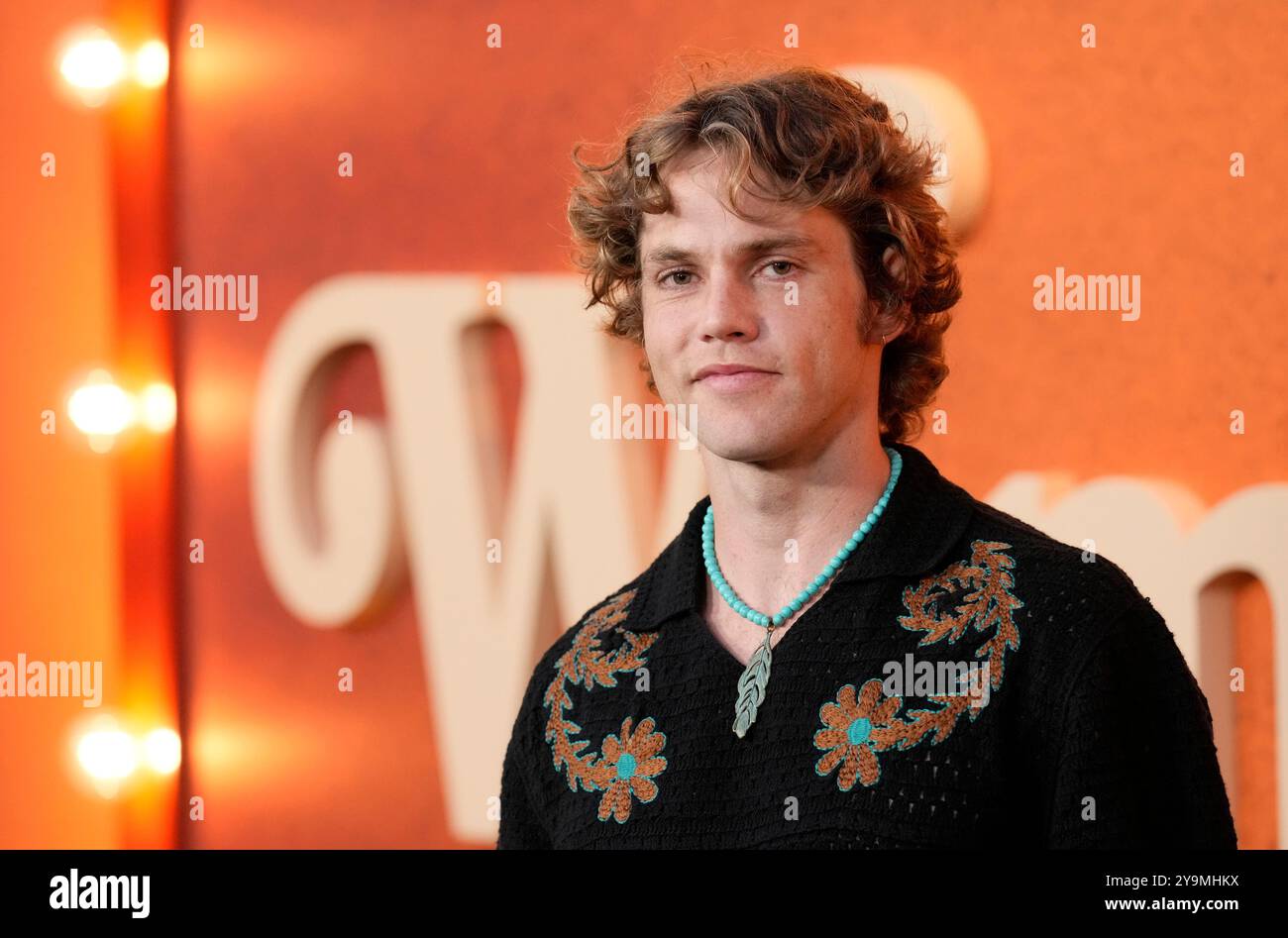 Jedidiah Goodacre poses at the premiere of the film "Woman of the Hour ...