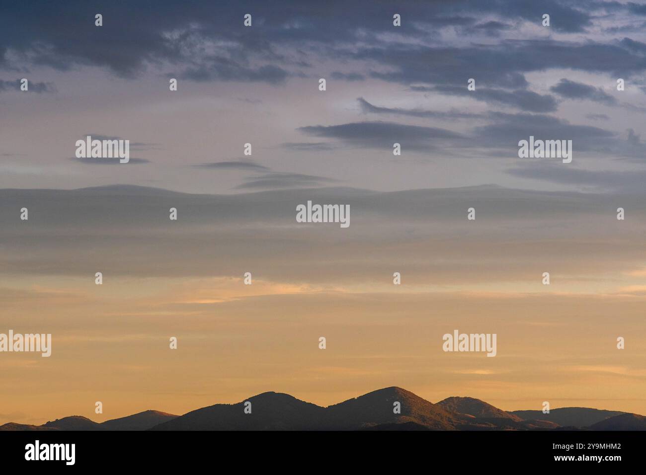 Dramatic Cloudy Sky Over Double Hill Mountain: A Beautiful Landscape ...