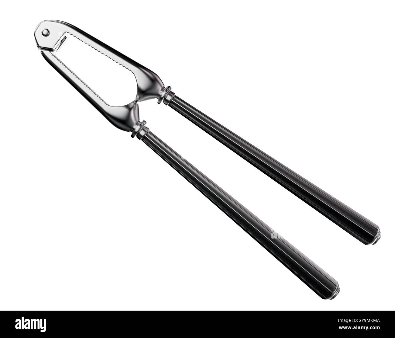 An antique metal nutcracker on an isolated background - 3D render Stock ...