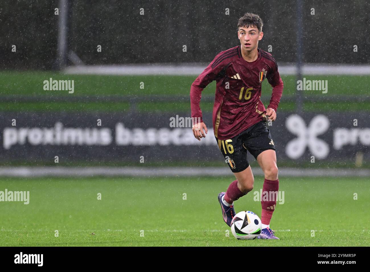 Lucas Delorge-Knieper (16) of Belgium pictured during a friendly soccer ...