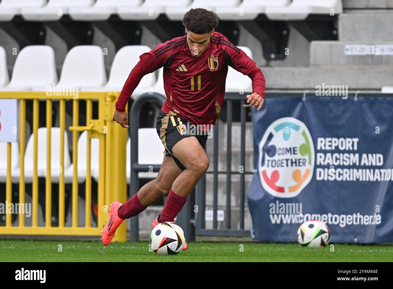 Diego Ngambia Dzonga (11) of Belgium pictured during a friendly soccer ...