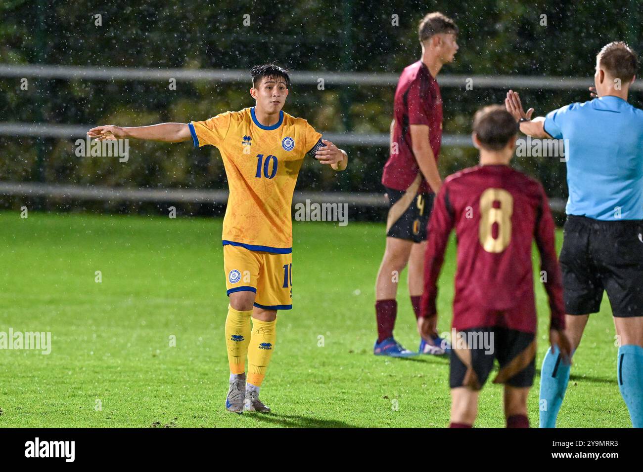 Liege, Belgium. 09th Oct, 2024. Dastan Satpayev (10) of Kazakhstan ...