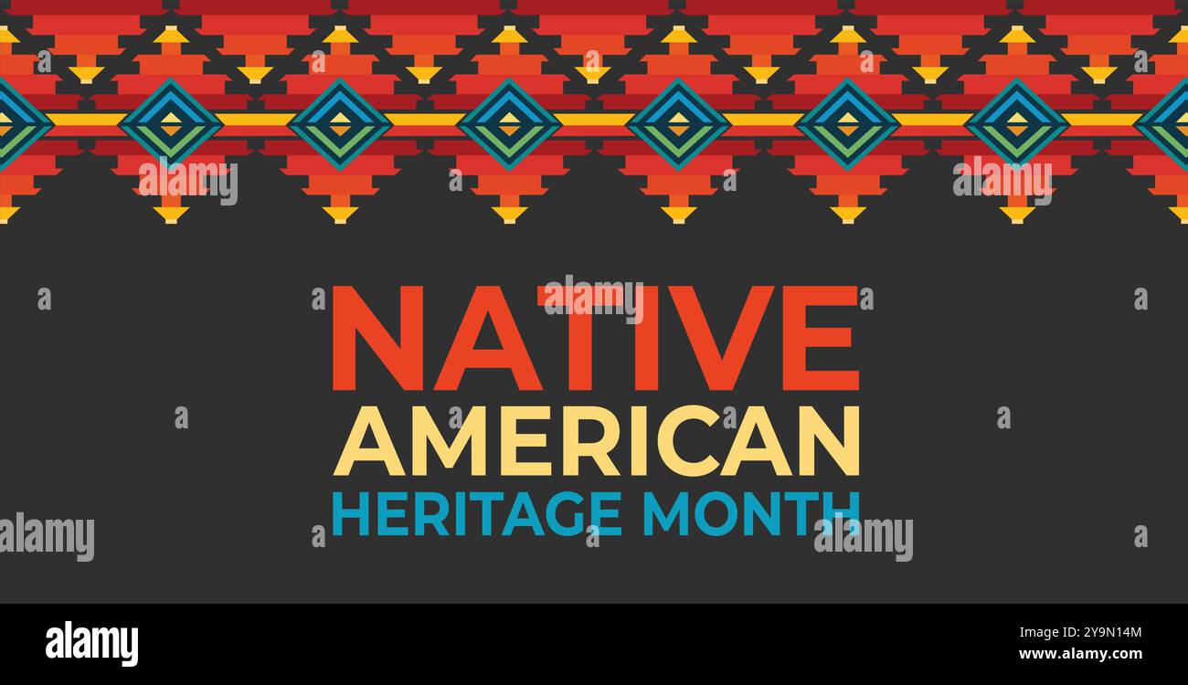 Native american heritage Month greeting Vector banner, poster, card ...