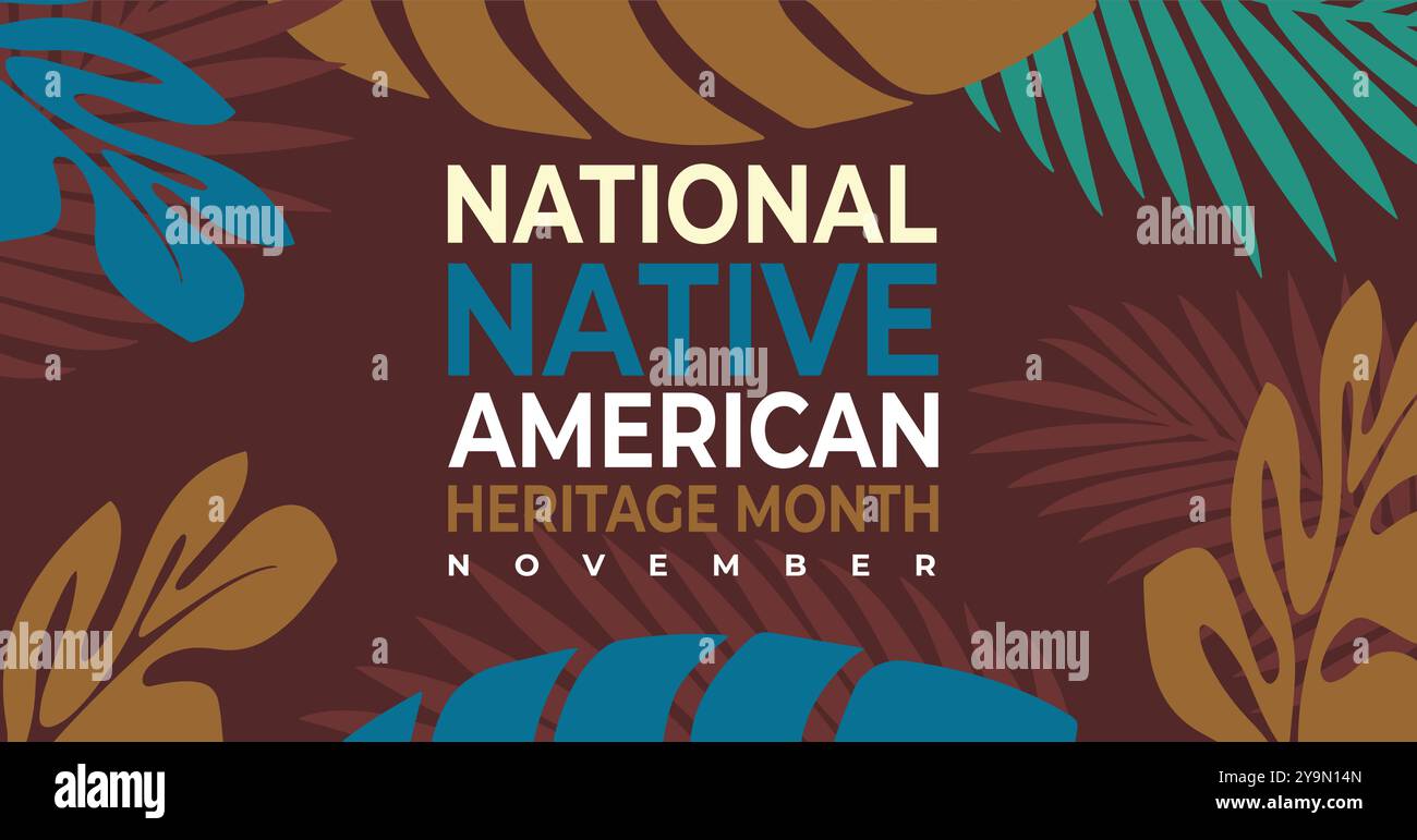 Native american heritage Month greeting Vector banner, poster, card ...