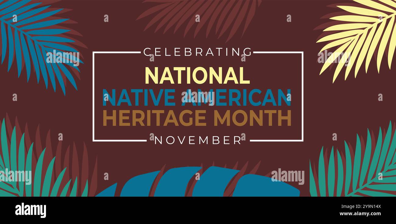 Native american heritage Month greeting Vector banner, poster, card ...