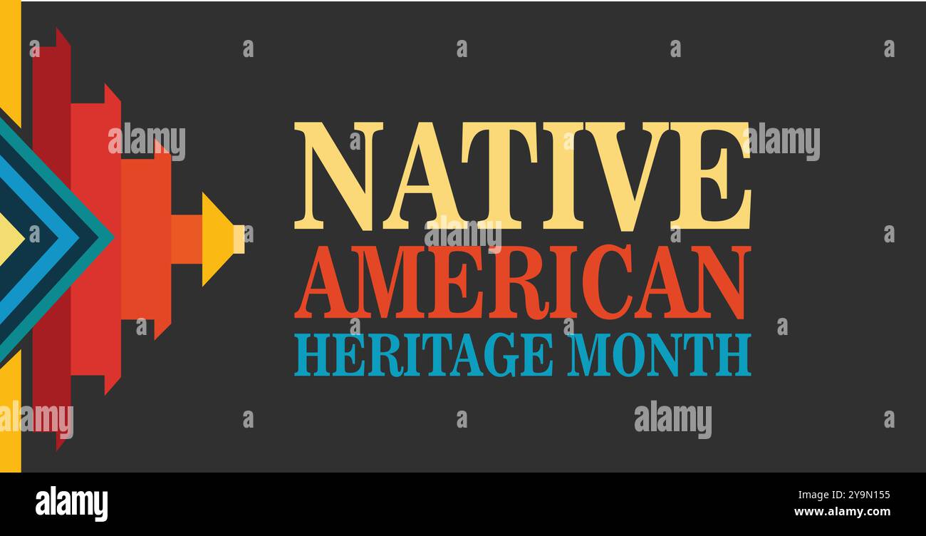 Native american heritage Month greeting Vector banner, poster, card ...