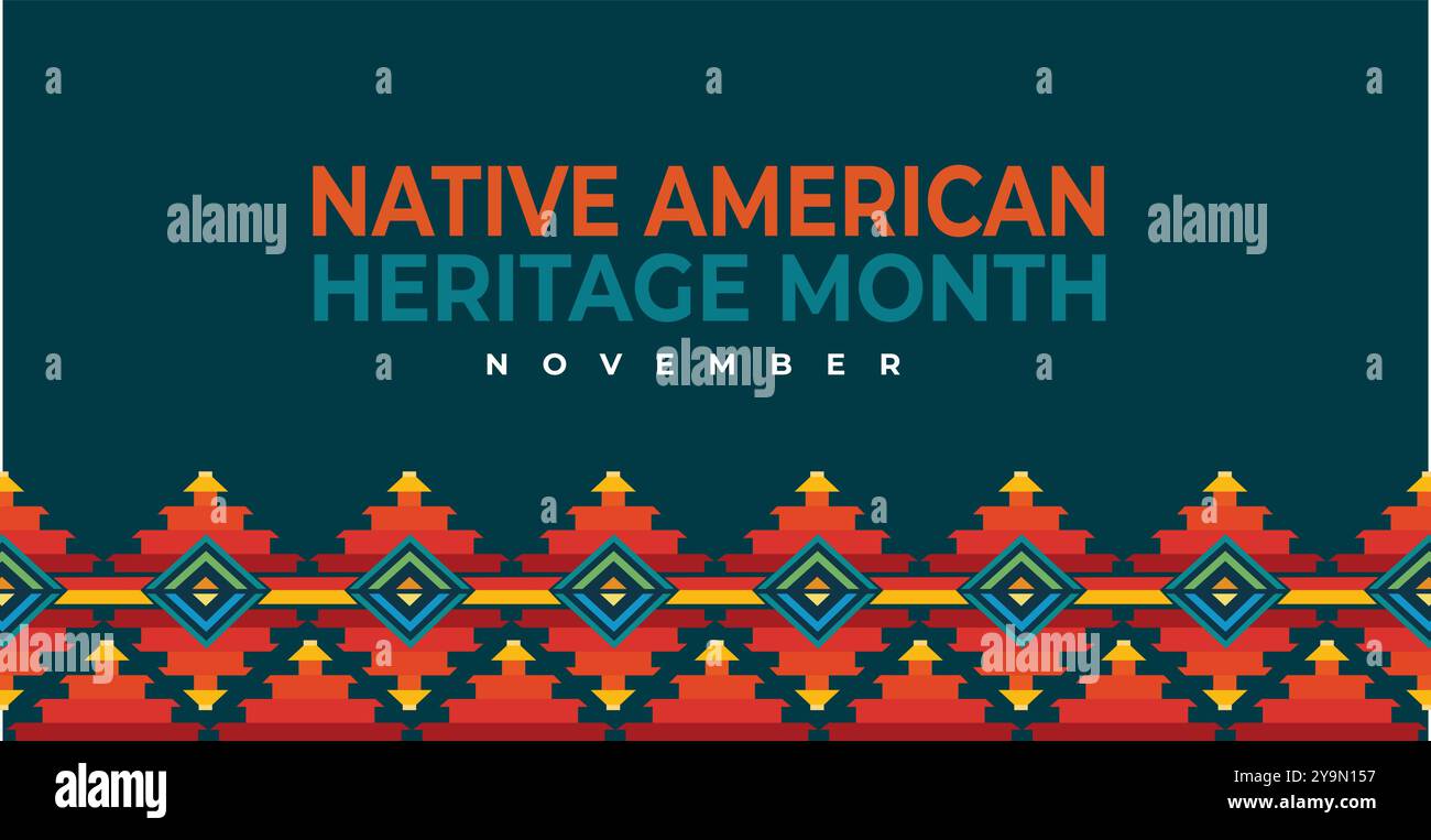 Native american heritage Month greeting Vector banner, poster, card ...