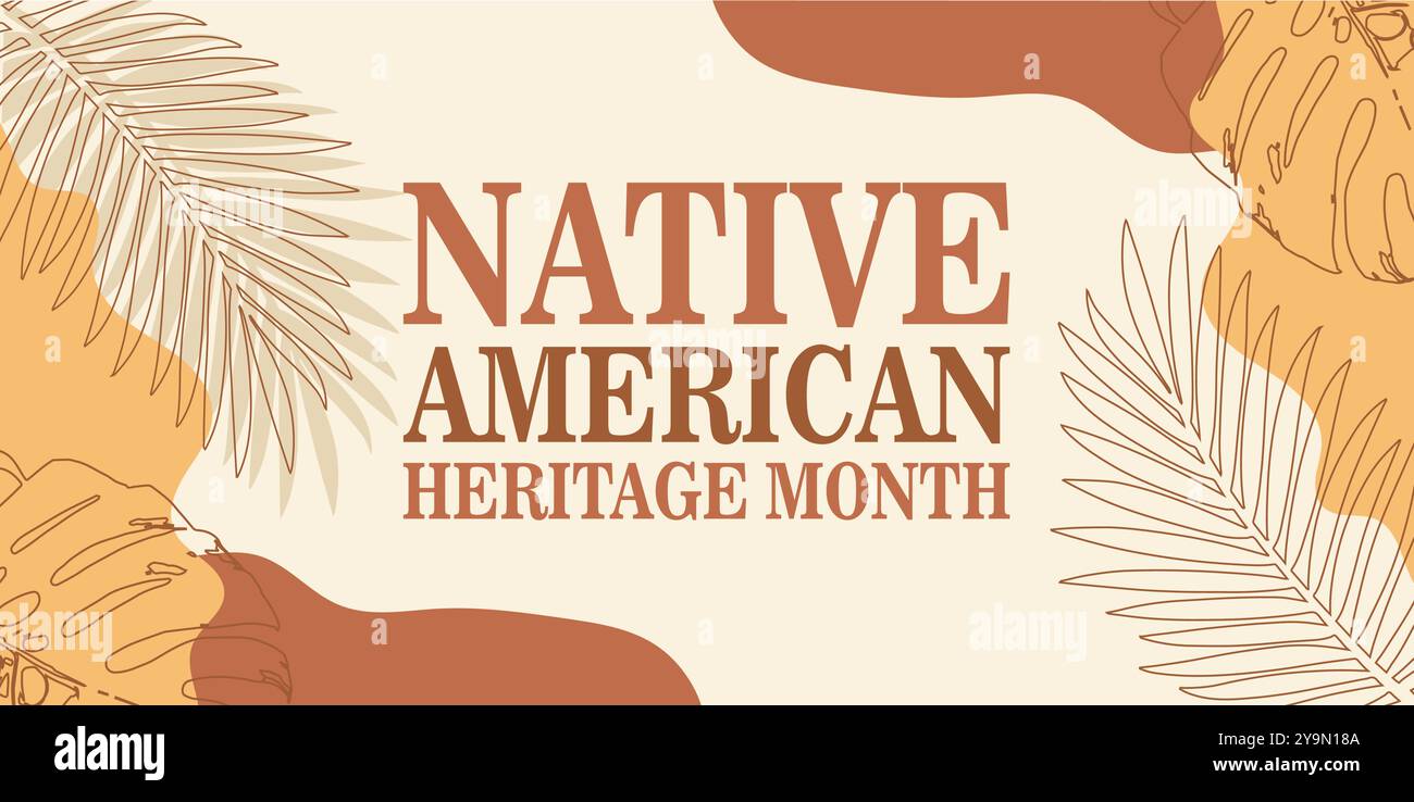 Native american heritage Month greeting Vector banner, poster, card ...