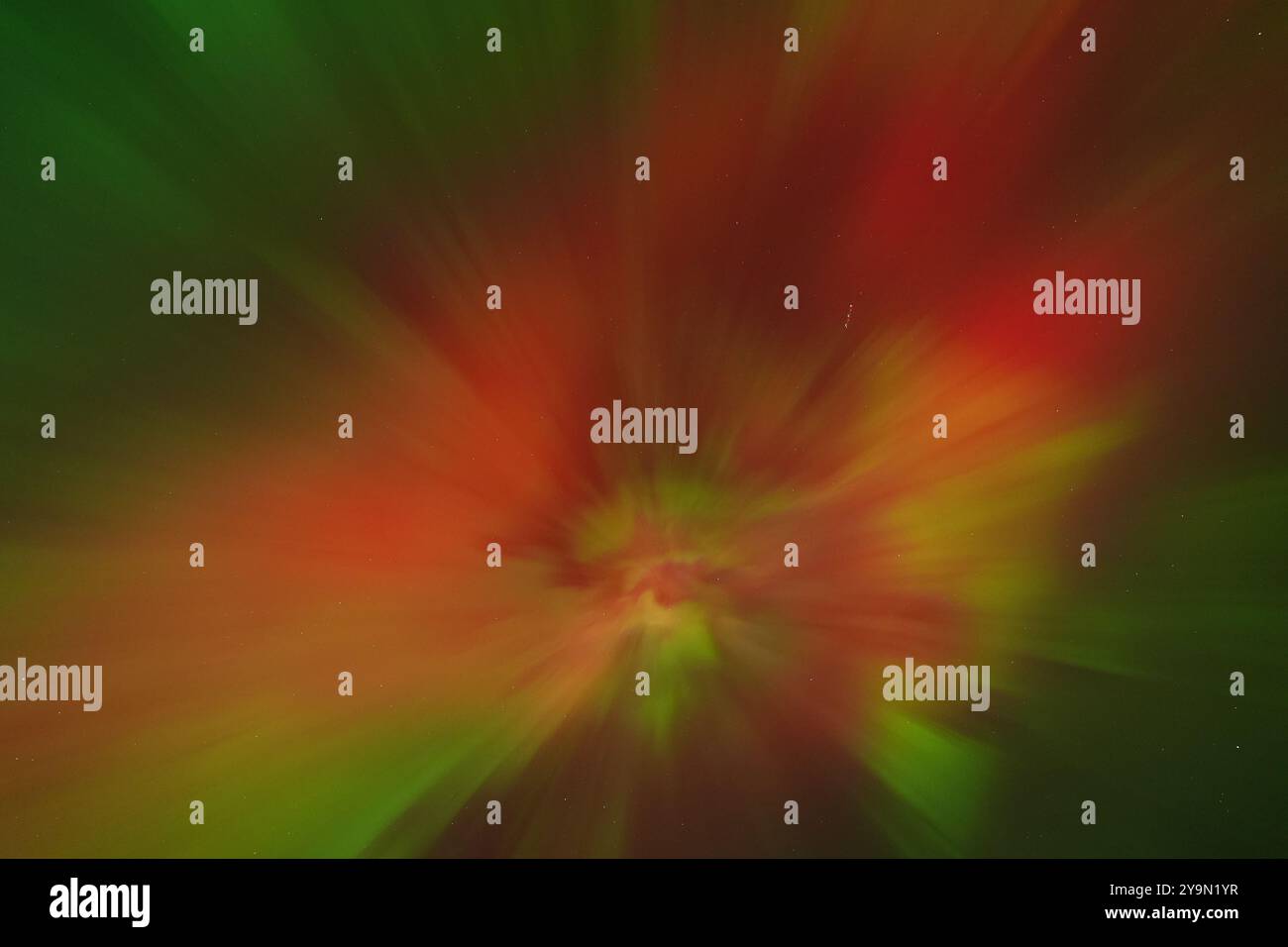 A Corona Aurora Borealis, where the rays or rayed bands of the Northern ...