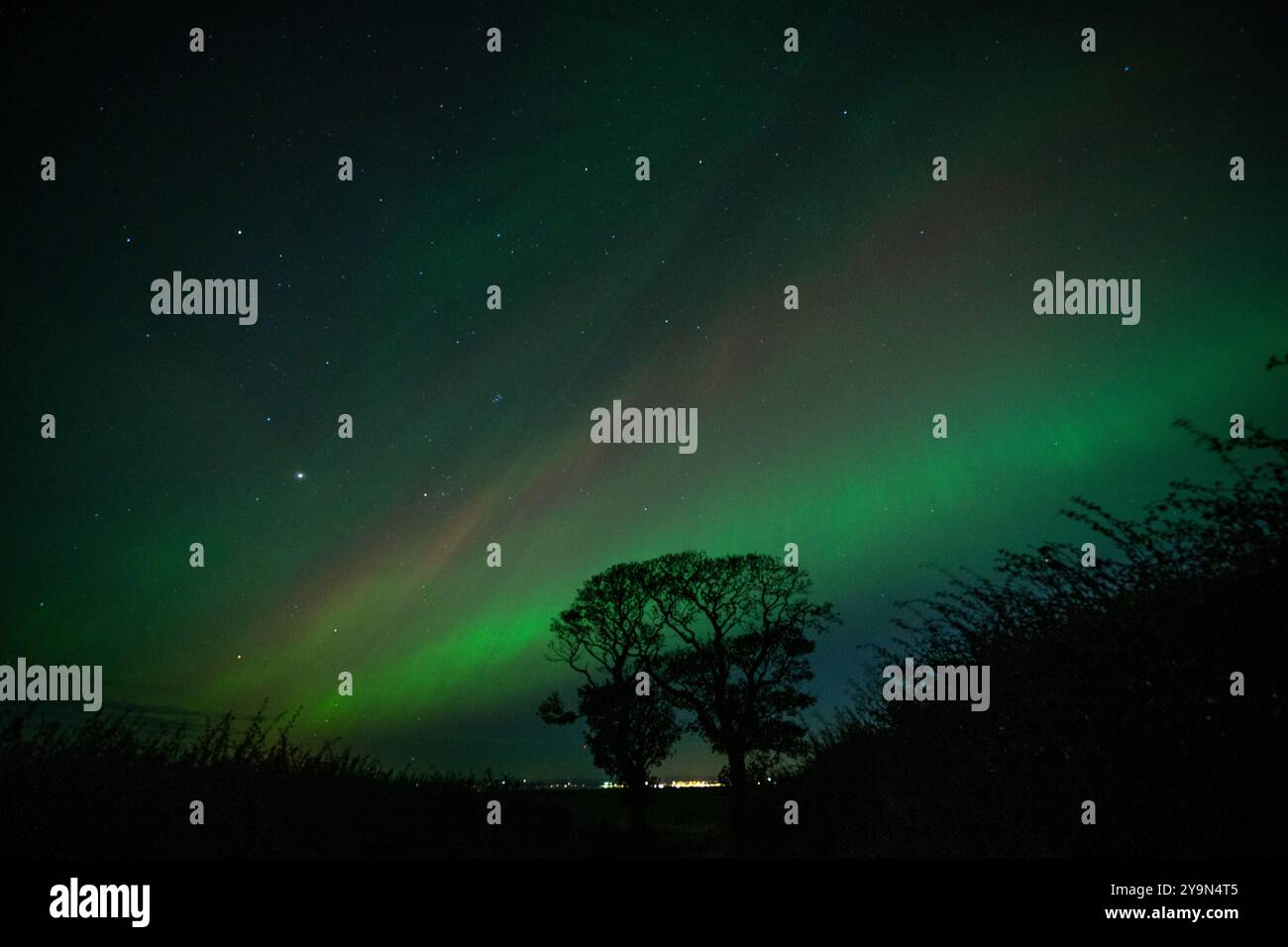 The Northern Lights, also known as the aurora borealis, on display in ...