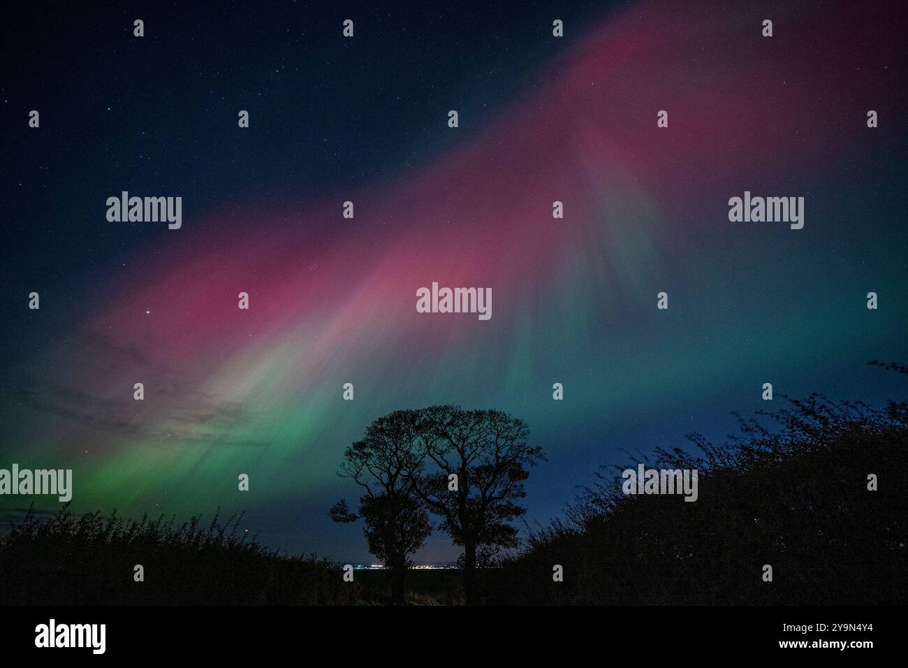 The Northern Lights, also known as the aurora borealis, on display in ...