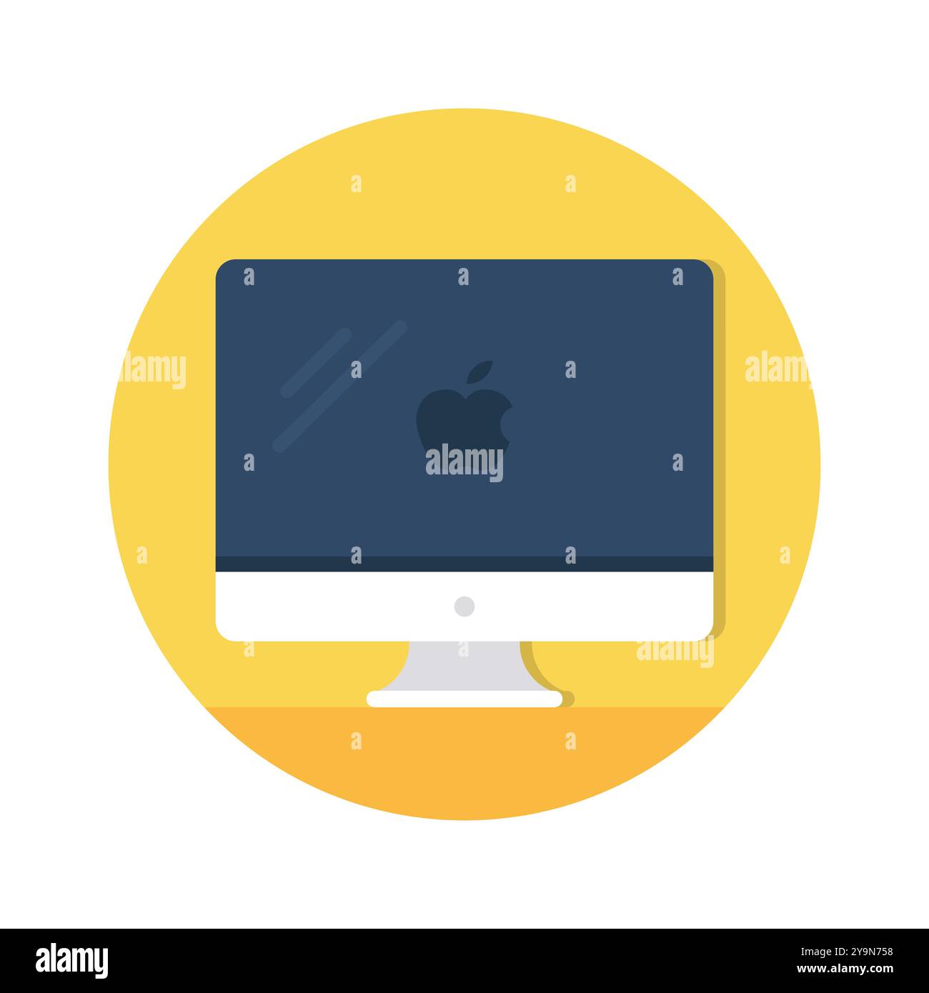 Icon of lcd monitor in flat style, ready to use vector Stock Vector ...