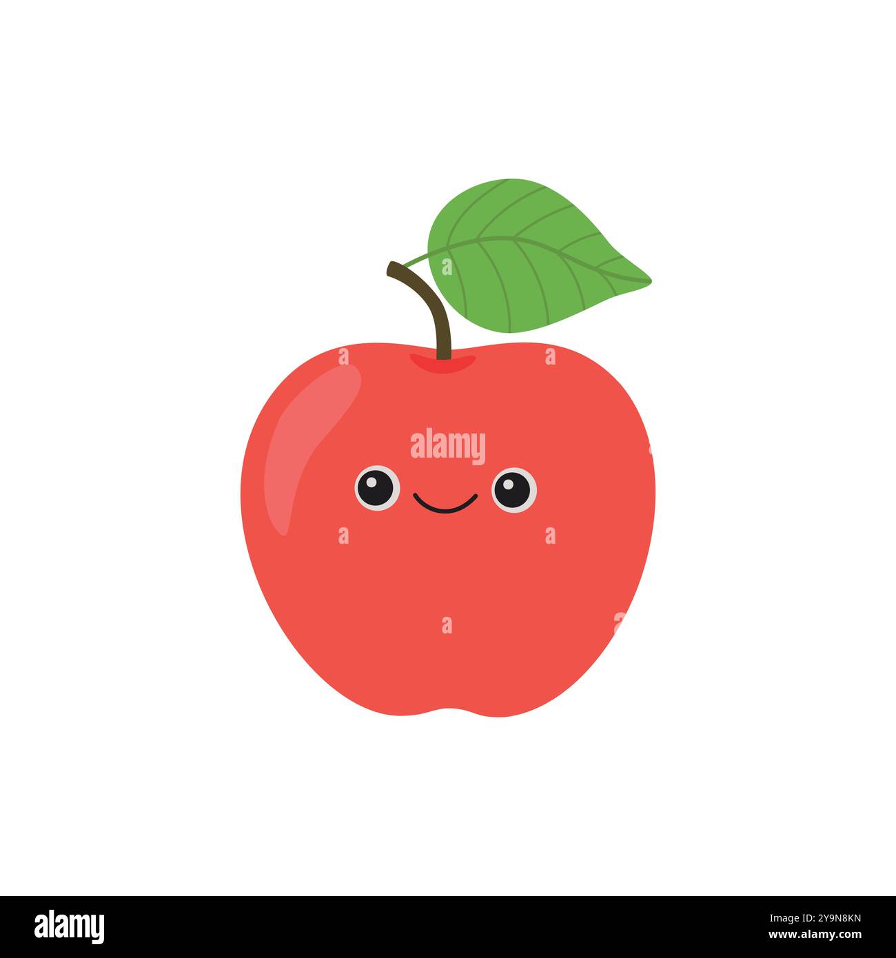 Apple fruit character kawaii Stock Vector Images - Alamy