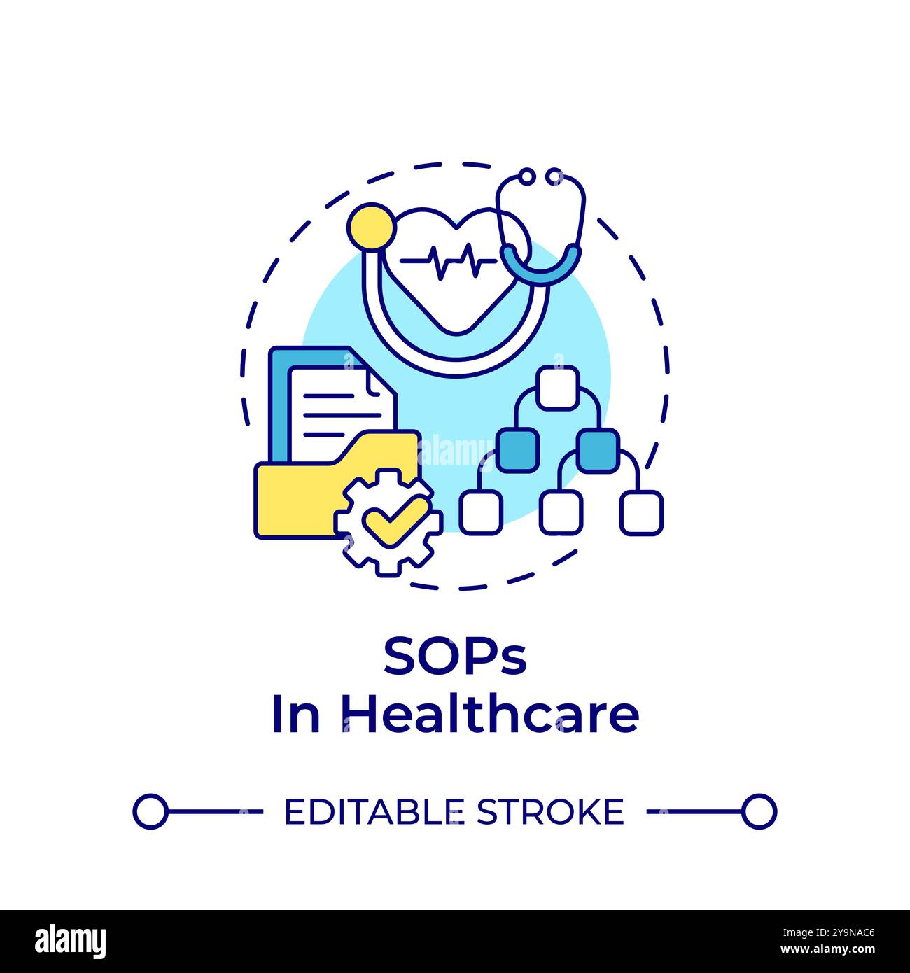 SOPS in healthcare multi color concept icon Stock Vector Image & Art ...