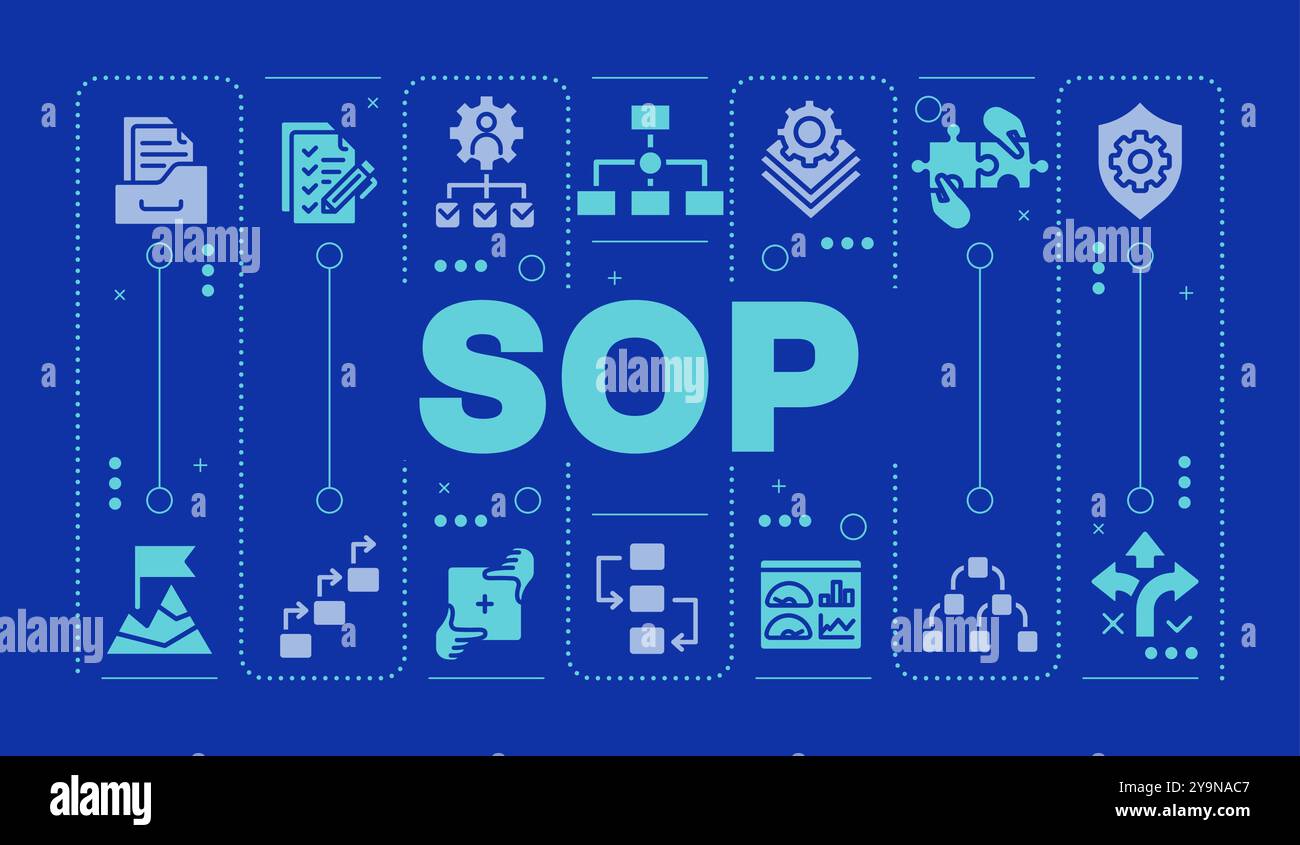 SOP blue word concept Stock Vector Image & Art - Alamy