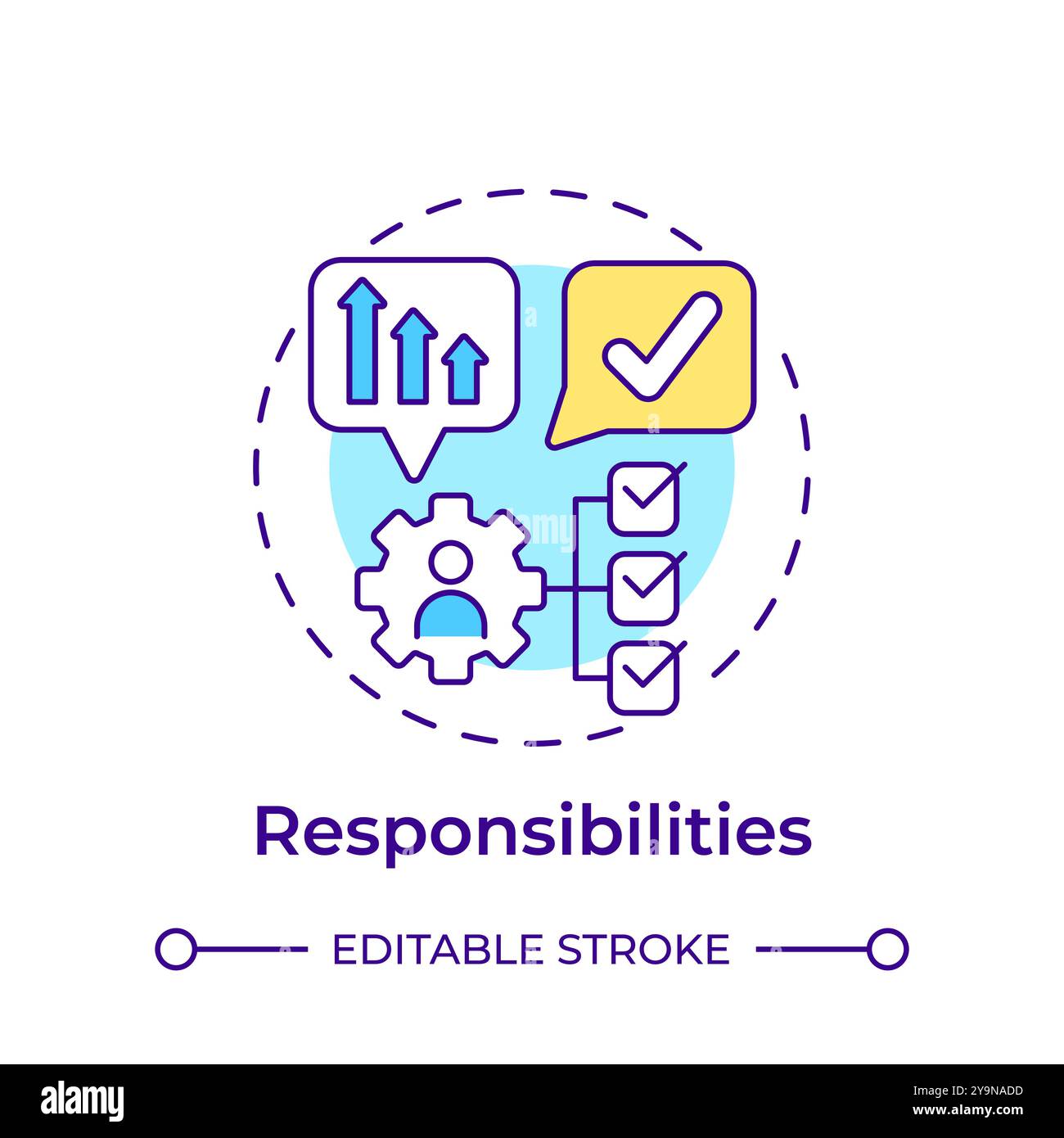 Responsibilities multi color concept icon Stock Vector Image & Art - Alamy