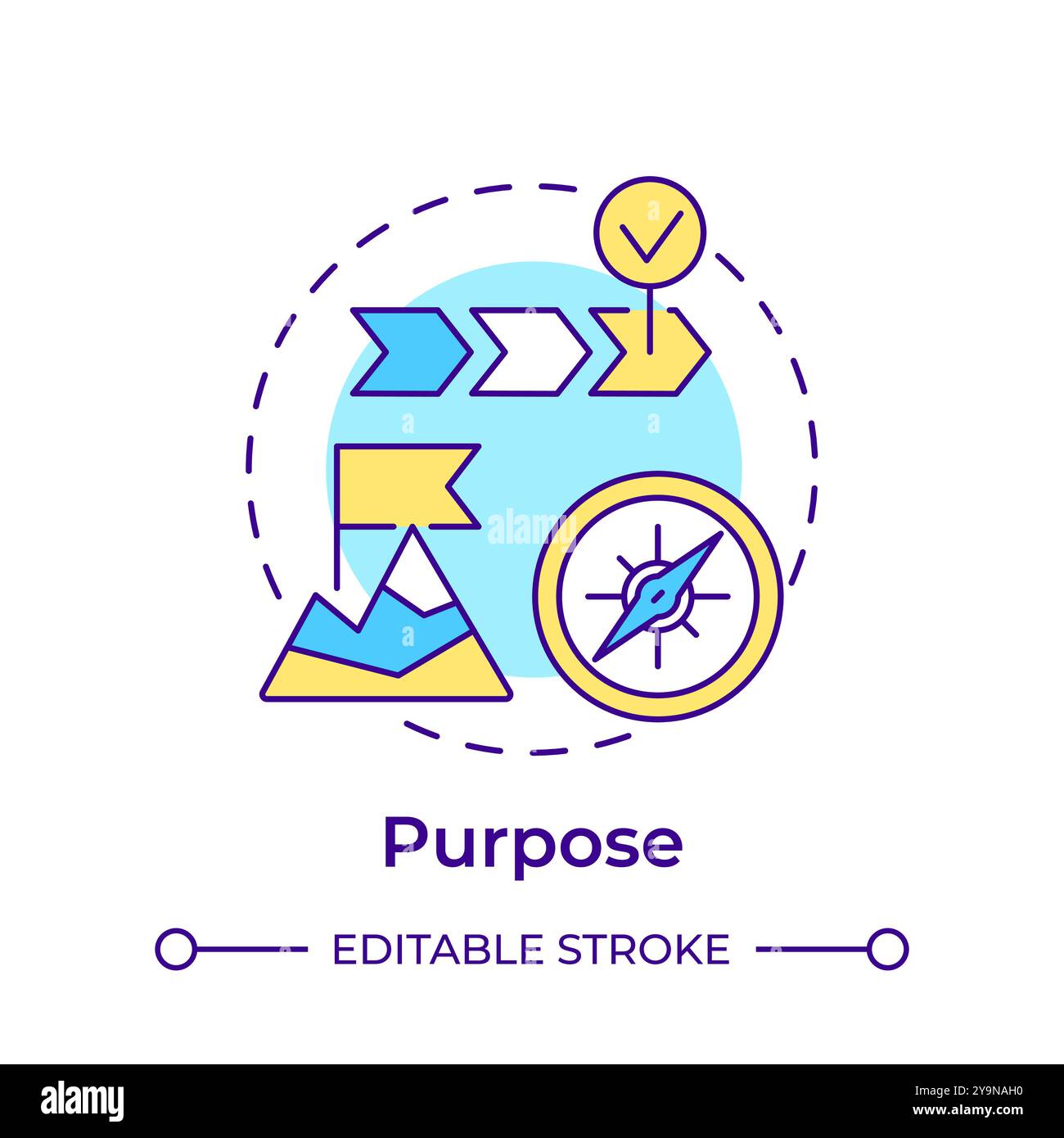 Purpose multi color concept icon Stock Vector Image & Art - Alamy