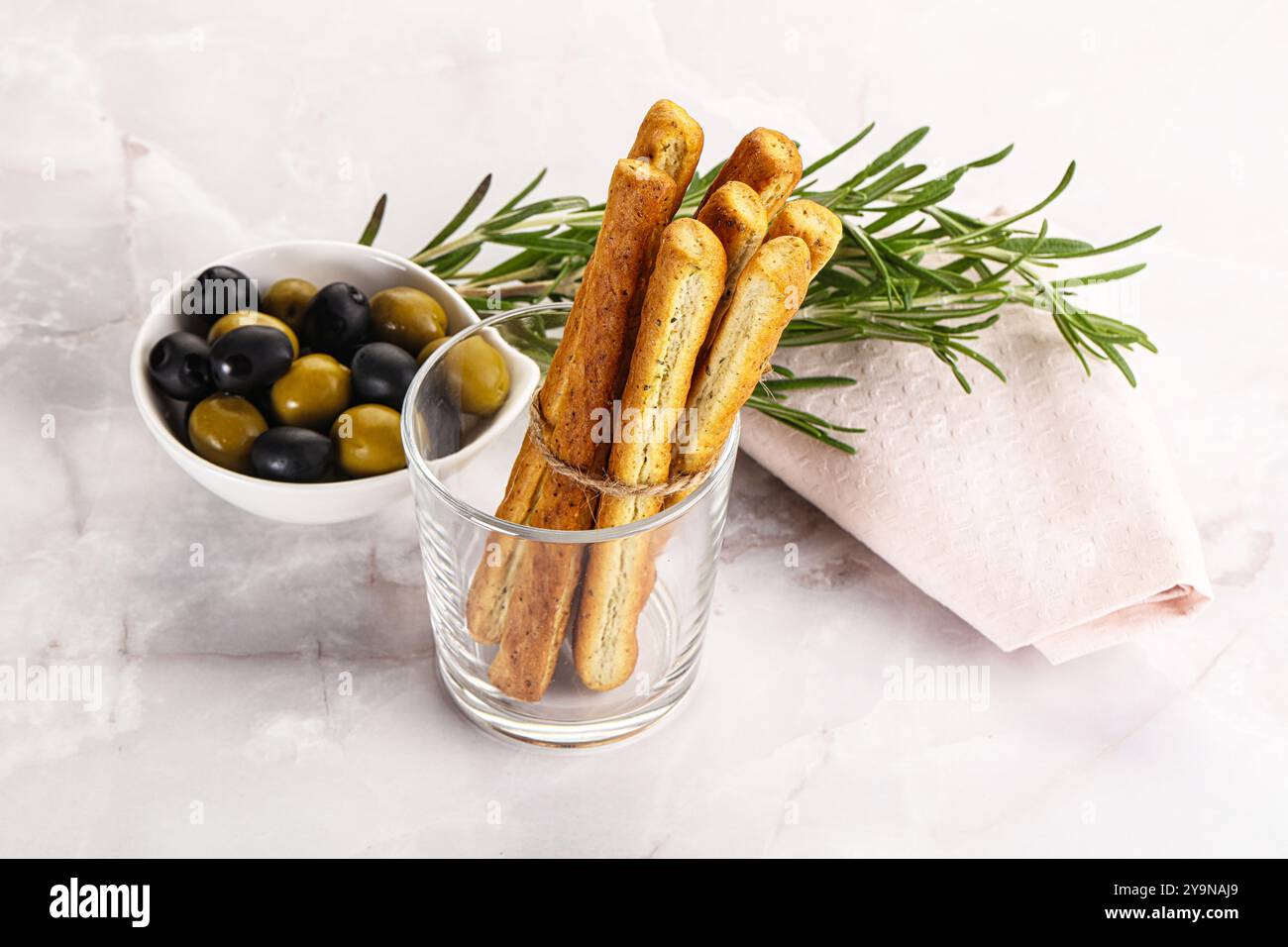 Crispy grissini italian bread heap snack Stock Photo - Alamy