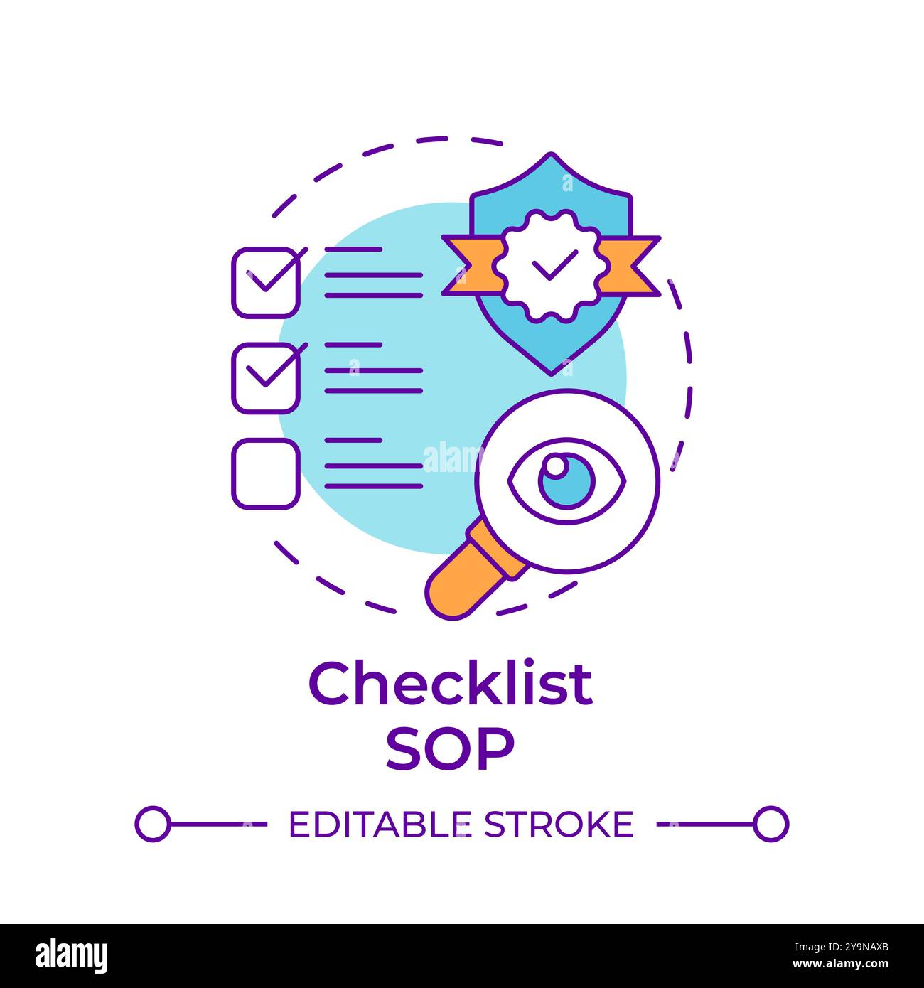 Checklist sop multi color concept icon Stock Vector Image & Art - Alamy