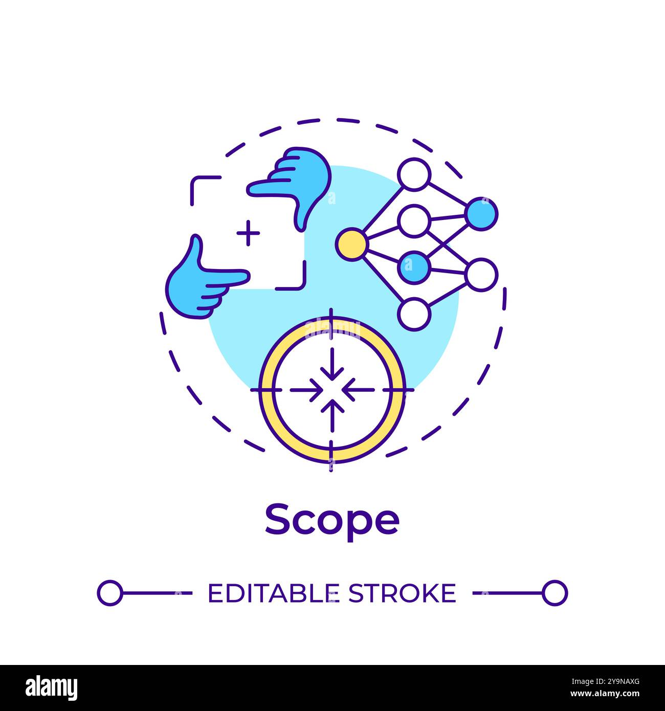 Scope multi color concept icon Stock Vector Image & Art - Alamy