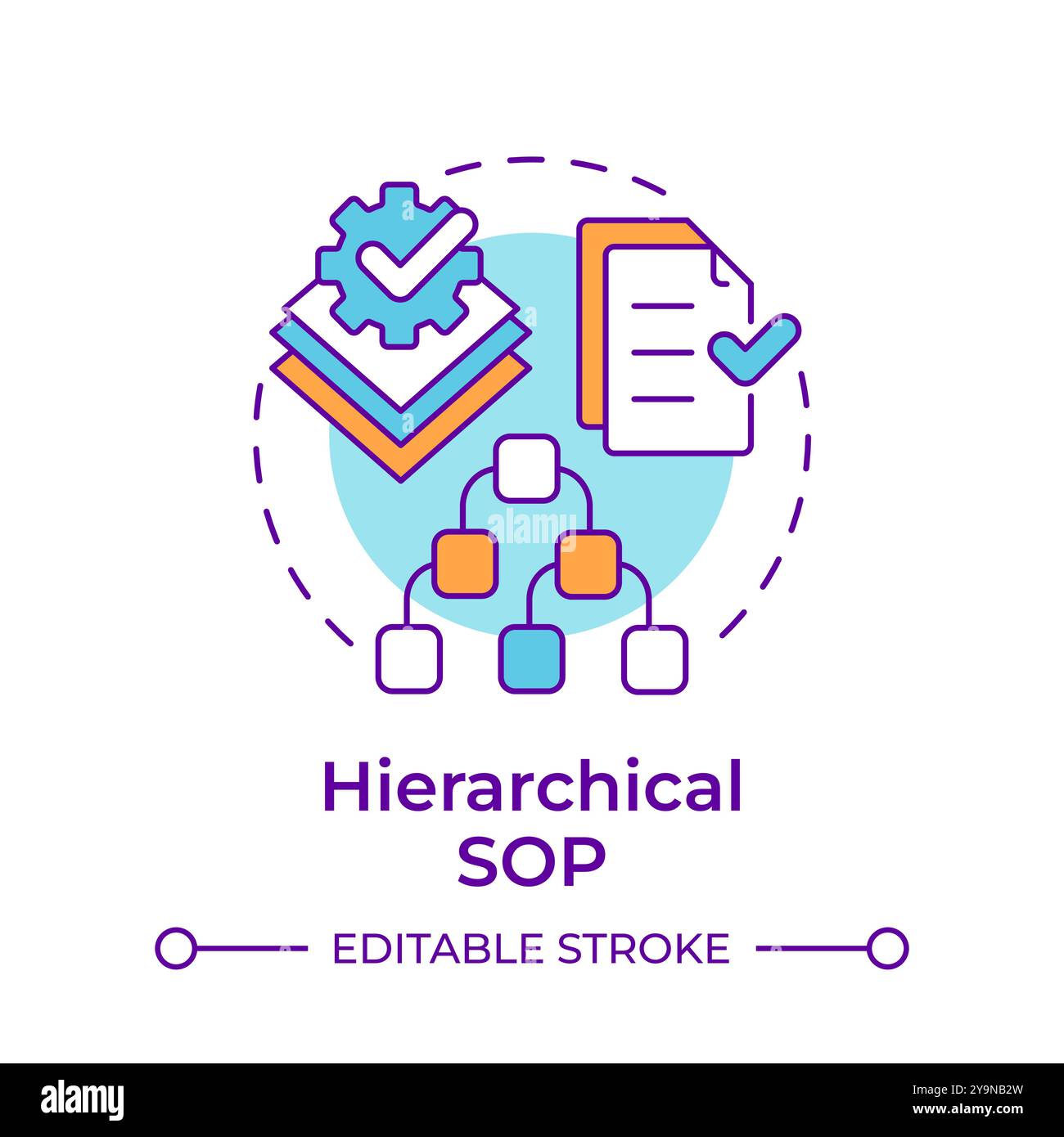 Hierarchical sop multi color concept icon Stock Vector Image & Art - Alamy