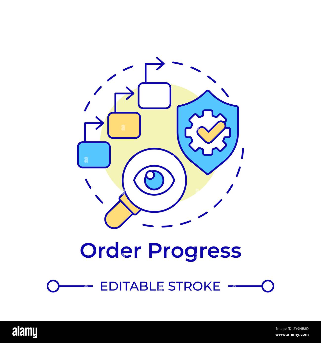 Order progress multi color concept icon Stock Vector Image & Art - Alamy