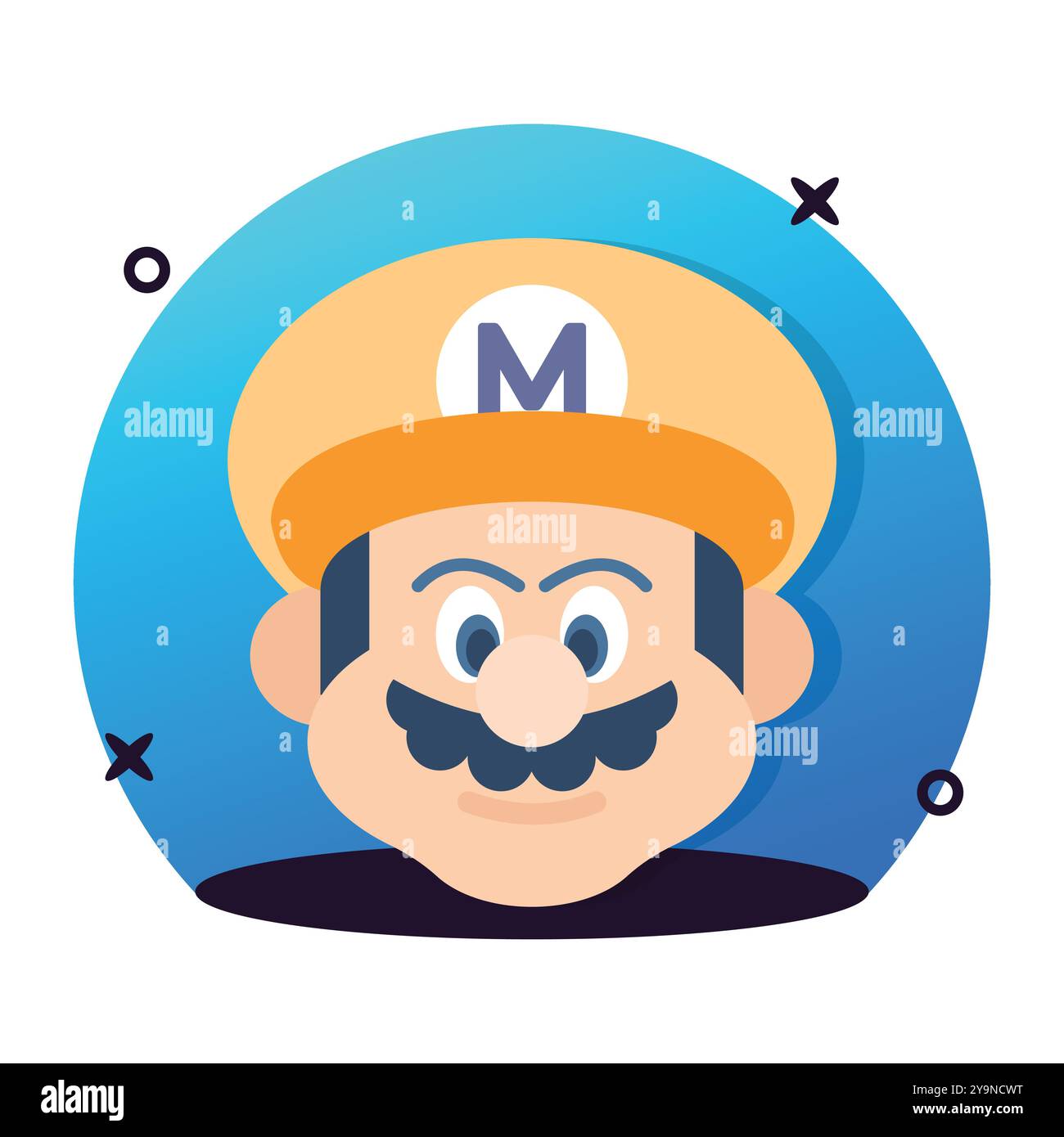 A handy design of super mario avatar vector design, isolated on white ...