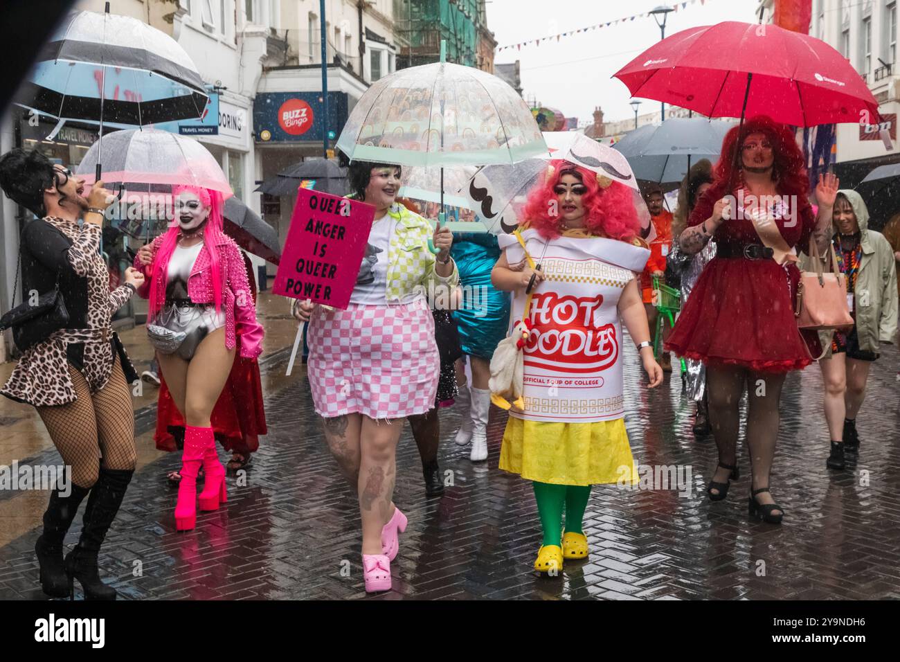 England, Kent, Dover, Dover Pride Parade, Group of Drag Artists Stock ...