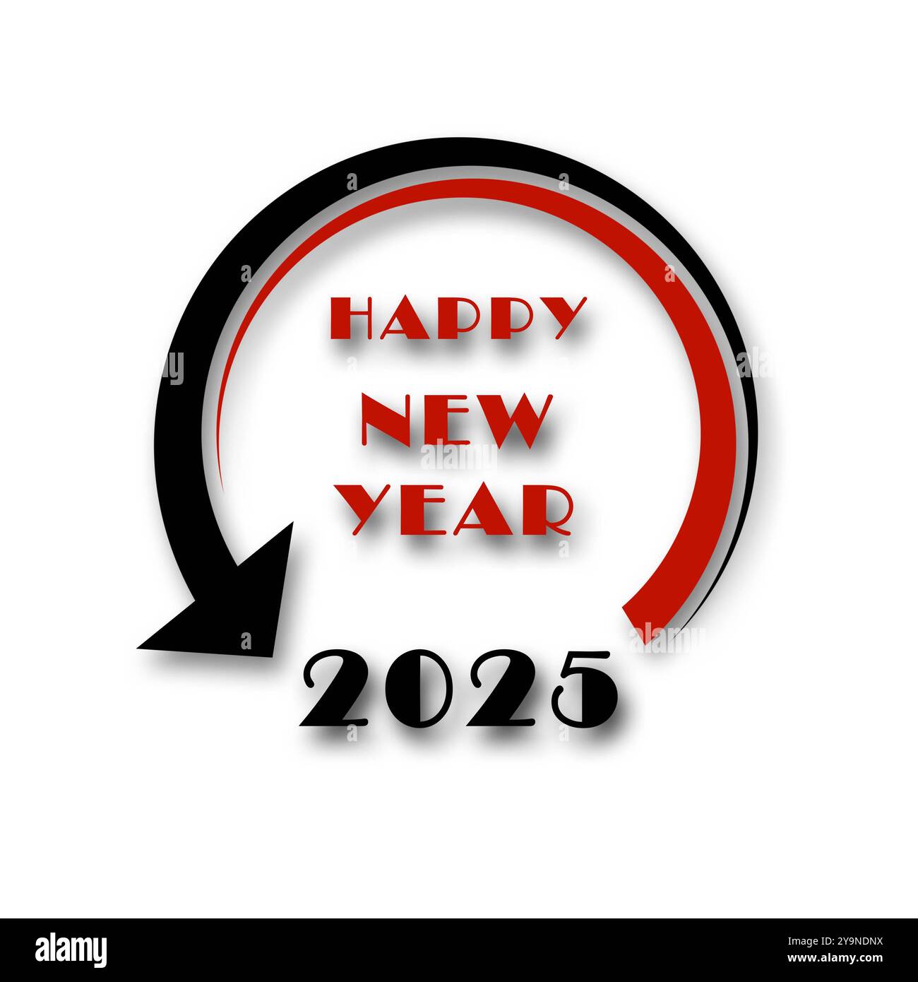 Happy New Year 2025 - button design for year change concept - 3D ...
