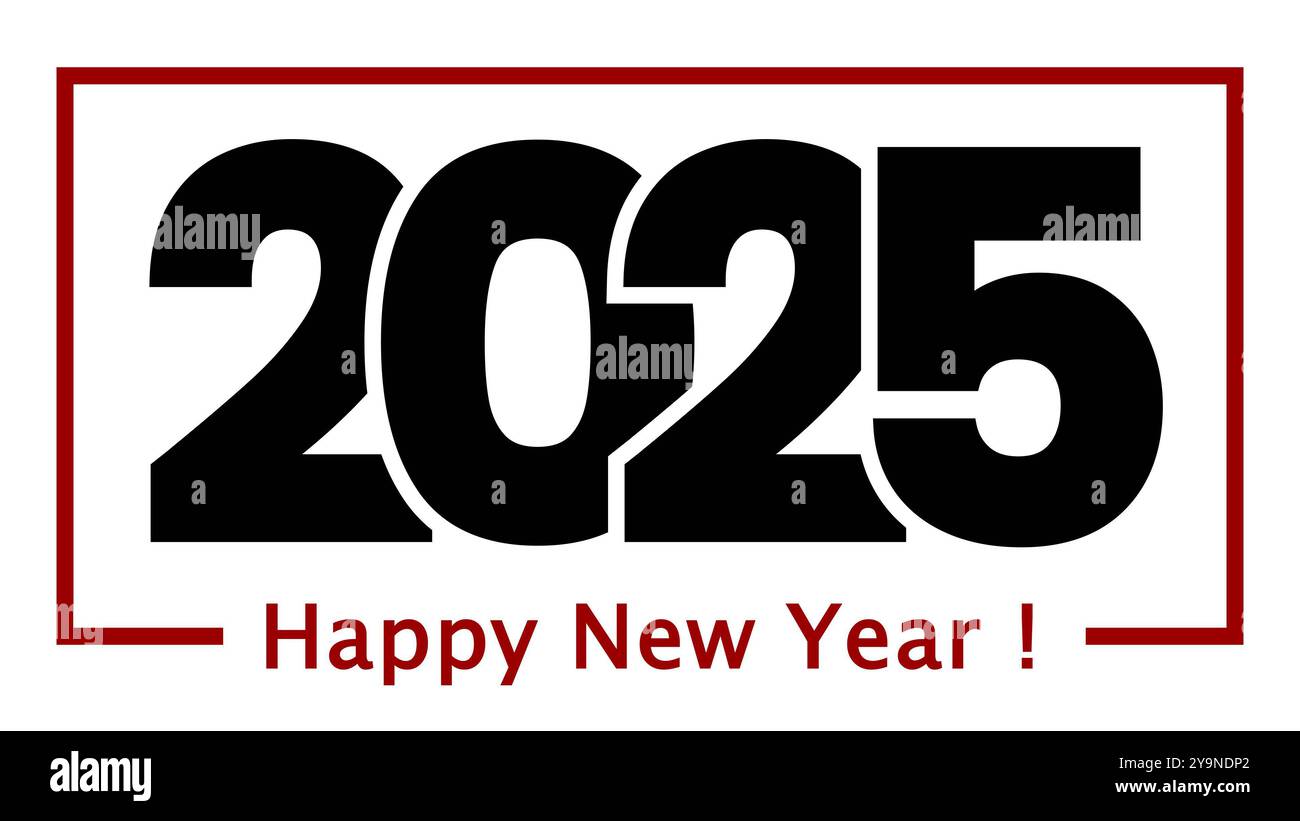 Happy new year 2025 Cut Out Stock Images & Pictures - Alamy