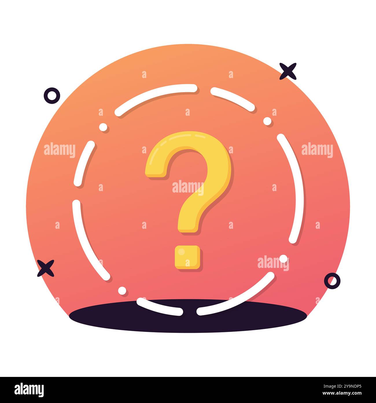 Flat style icon of query, question mark, ready for premium use Stock ...