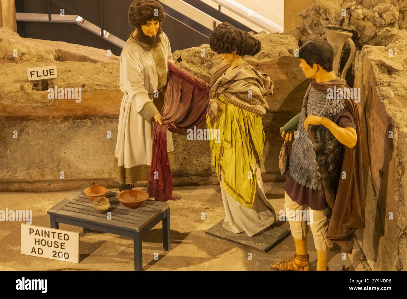 England, Kent, Dover, The Roman Painted House, Interior View Stock ...