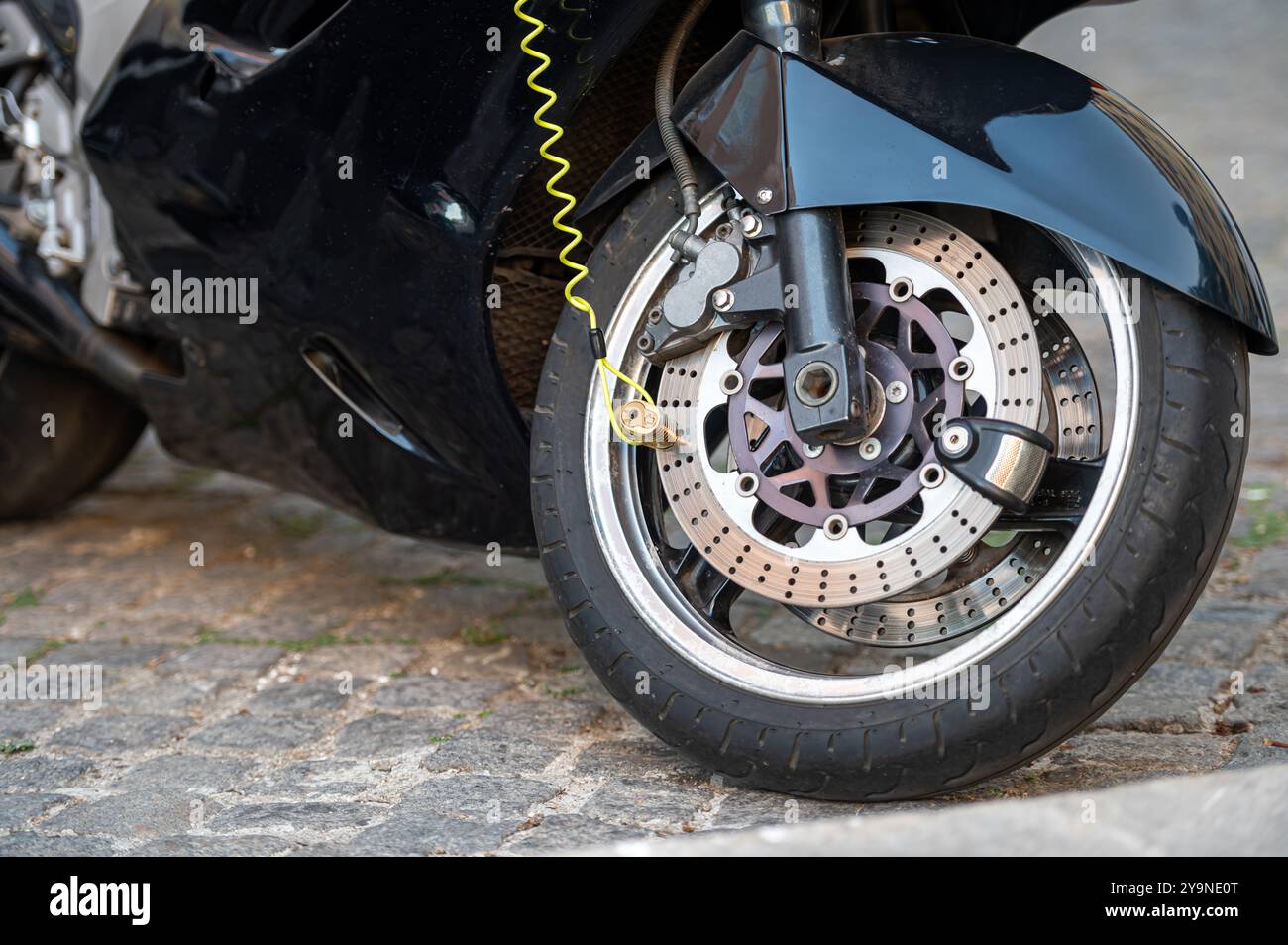 Wheel lock motorcycle hi-res stock photography and images - Alamy