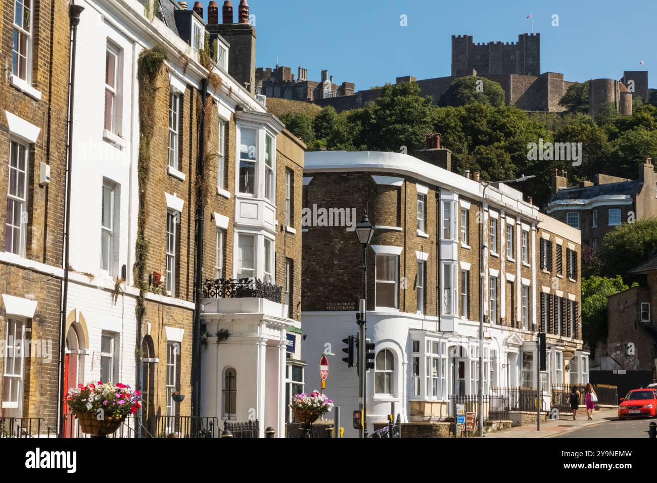 England, Kent, Dover, Castle Street and Dover Castle Stock Photo - Alamy