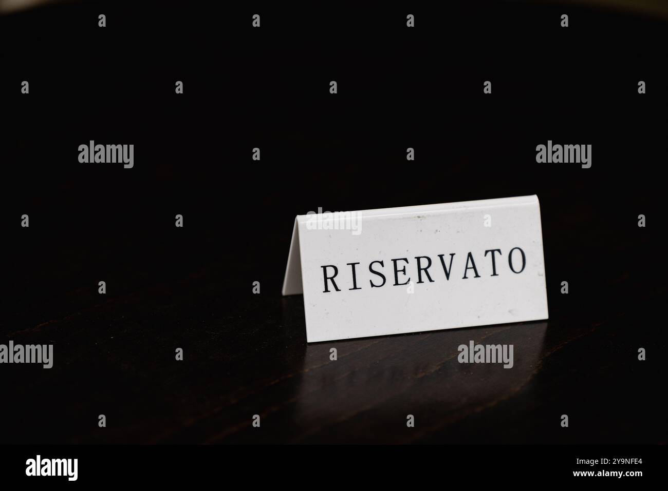 The table is reserved. Italian cuisine restaurant Stock Photo - Alamy