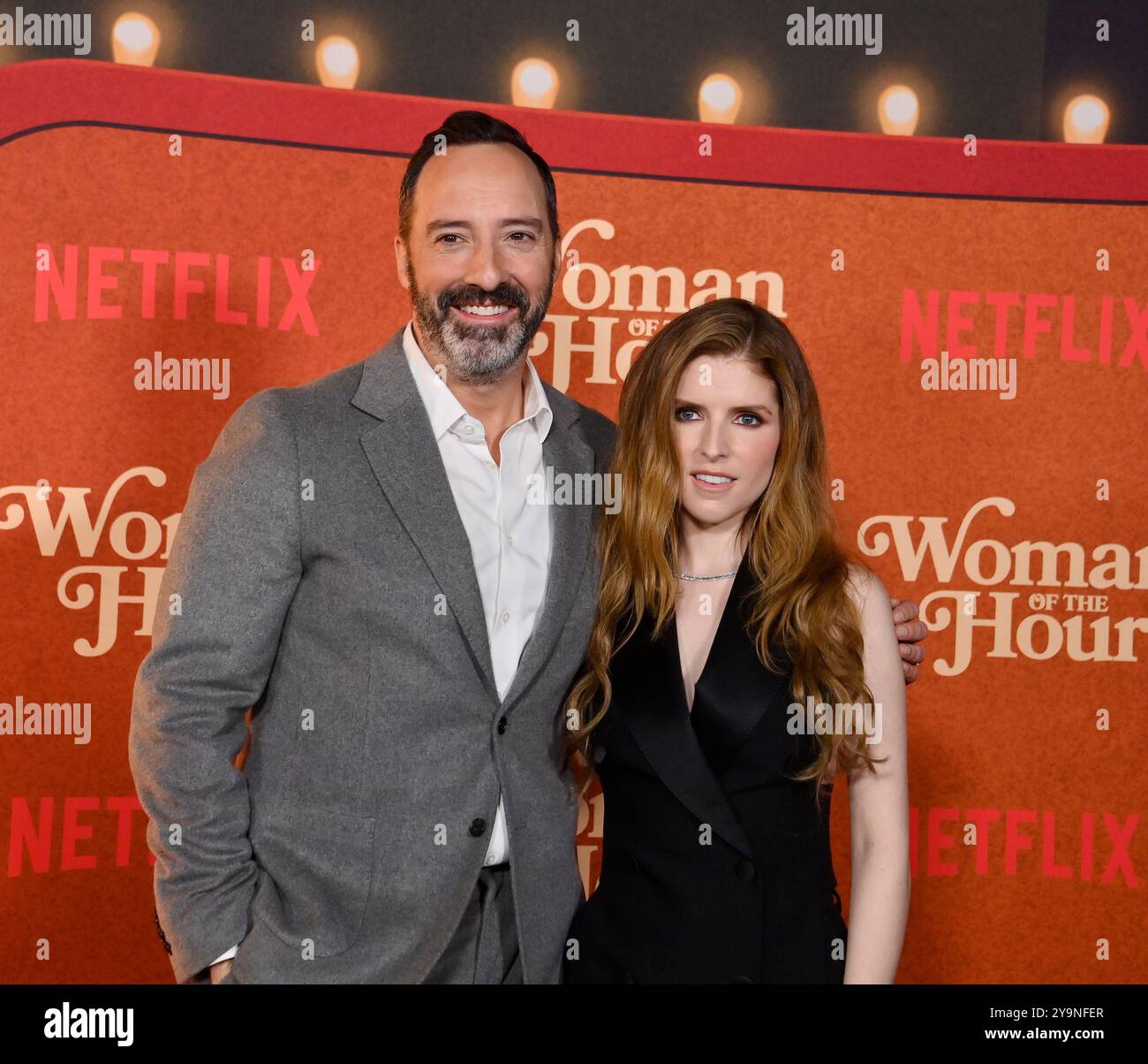 Cast members Tony Hale (L) and Anna Kendrick attend the premiere of ...