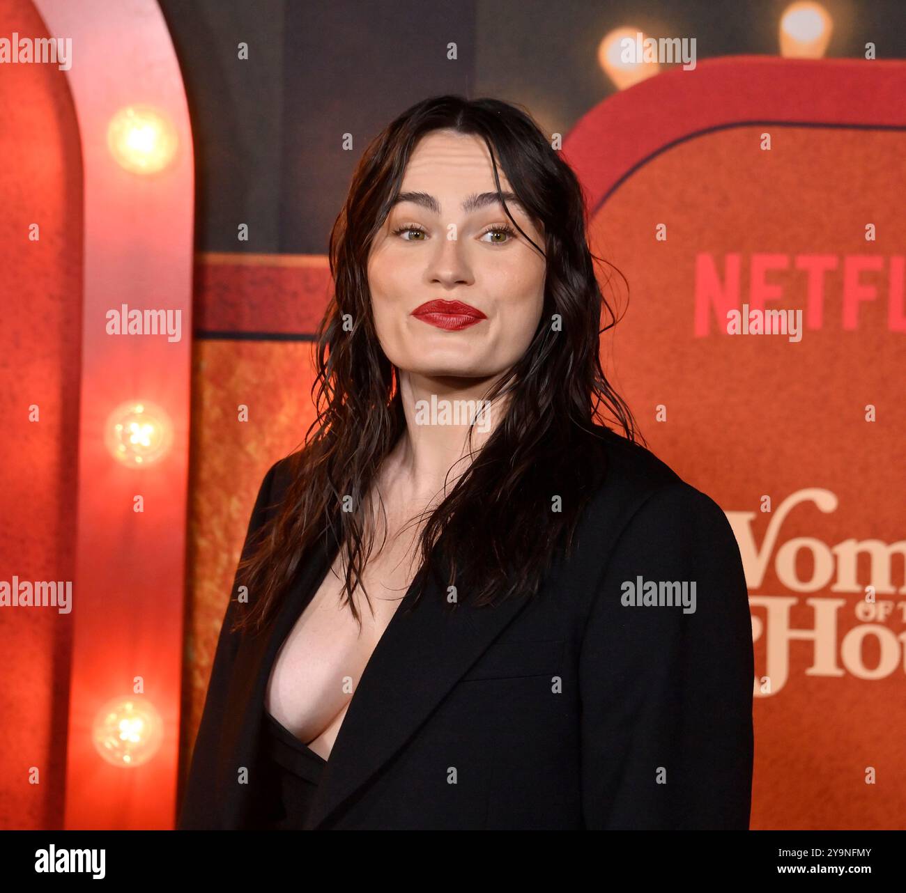 Cast member Kathryn Gallagher attends the premiere of Netflix's dramatic crime movie "Woman of ...