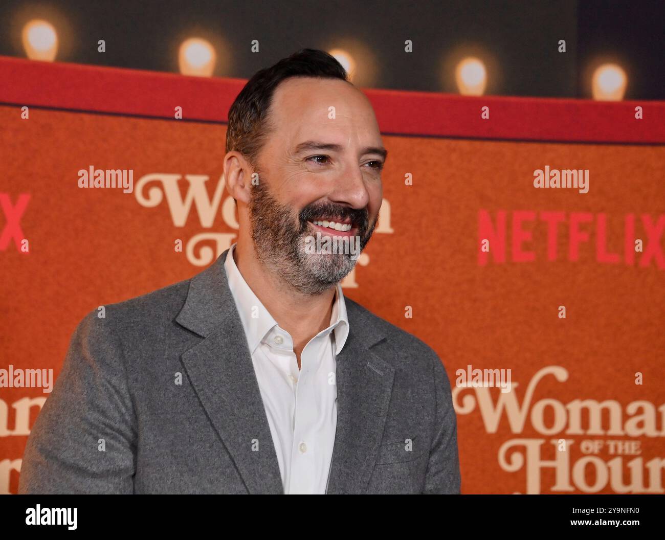 Cast member Tony Hale attends the premiere of Netflix's dramatic crime ...