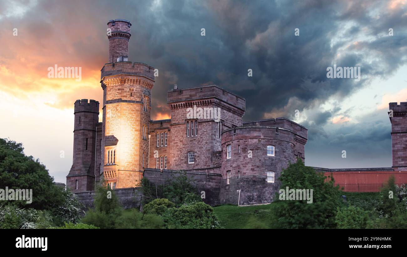 Scotland - Inverness castle at dramatic sunset, UK Stock Photo - Alamy
