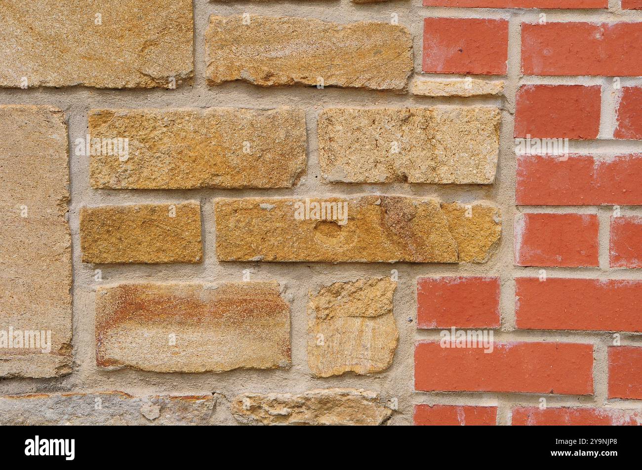 natural stone build with cement and sand joints Stock Photo - Alamy