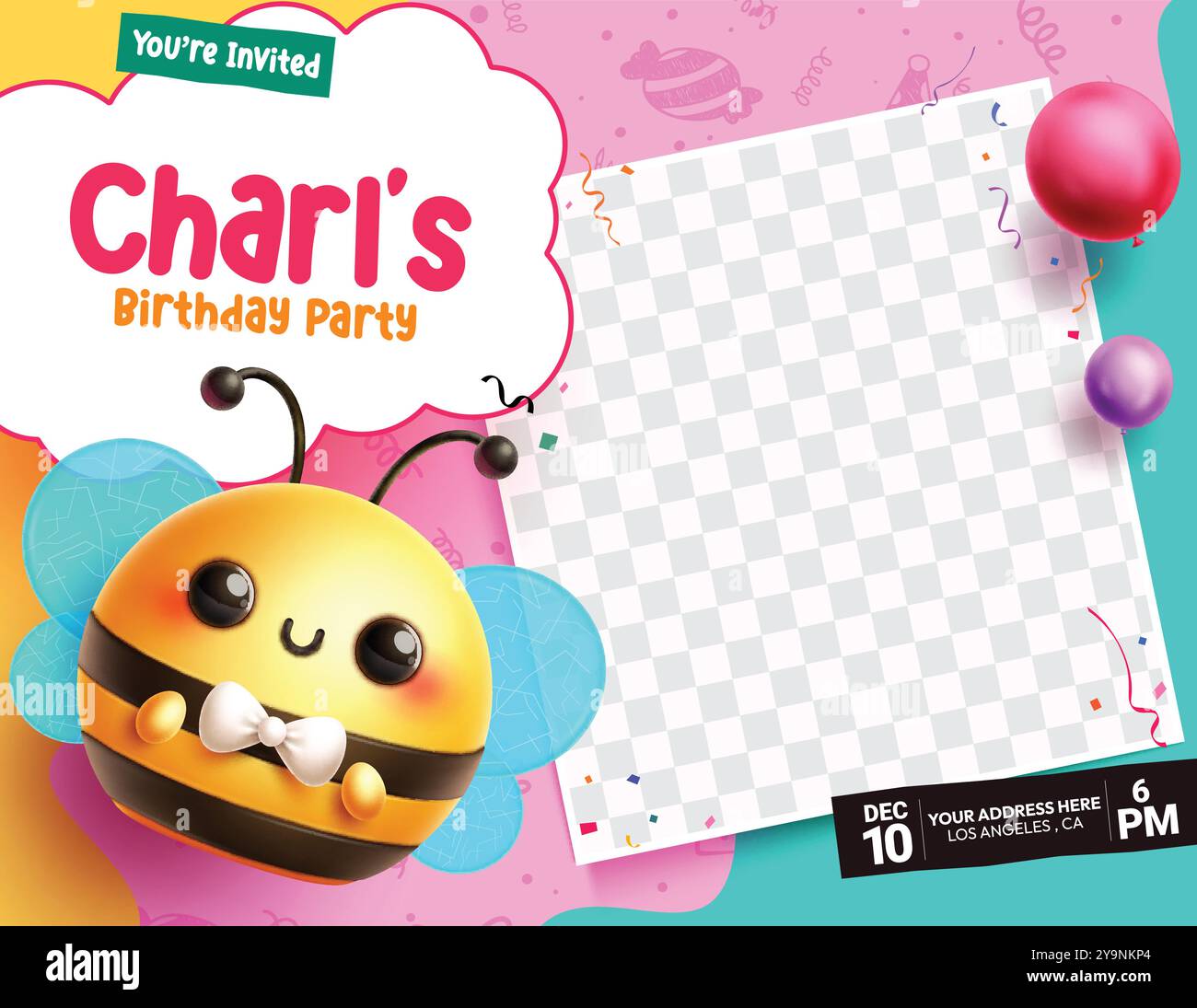 Blank space with bee Stock Vector Images - Alamy