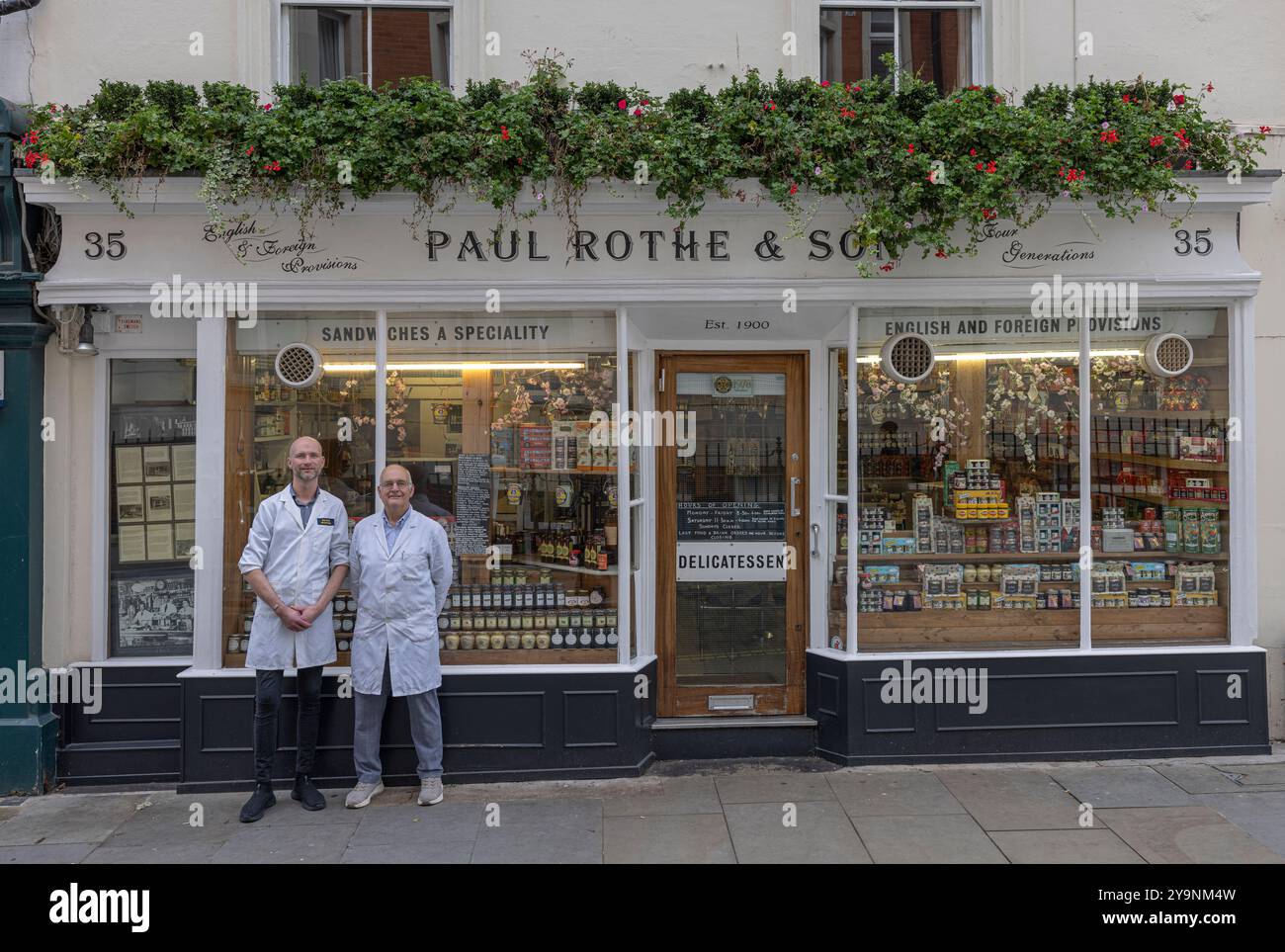 left-right Stephen and Paul Rothe outside Paul Rothe & Son deli in ...