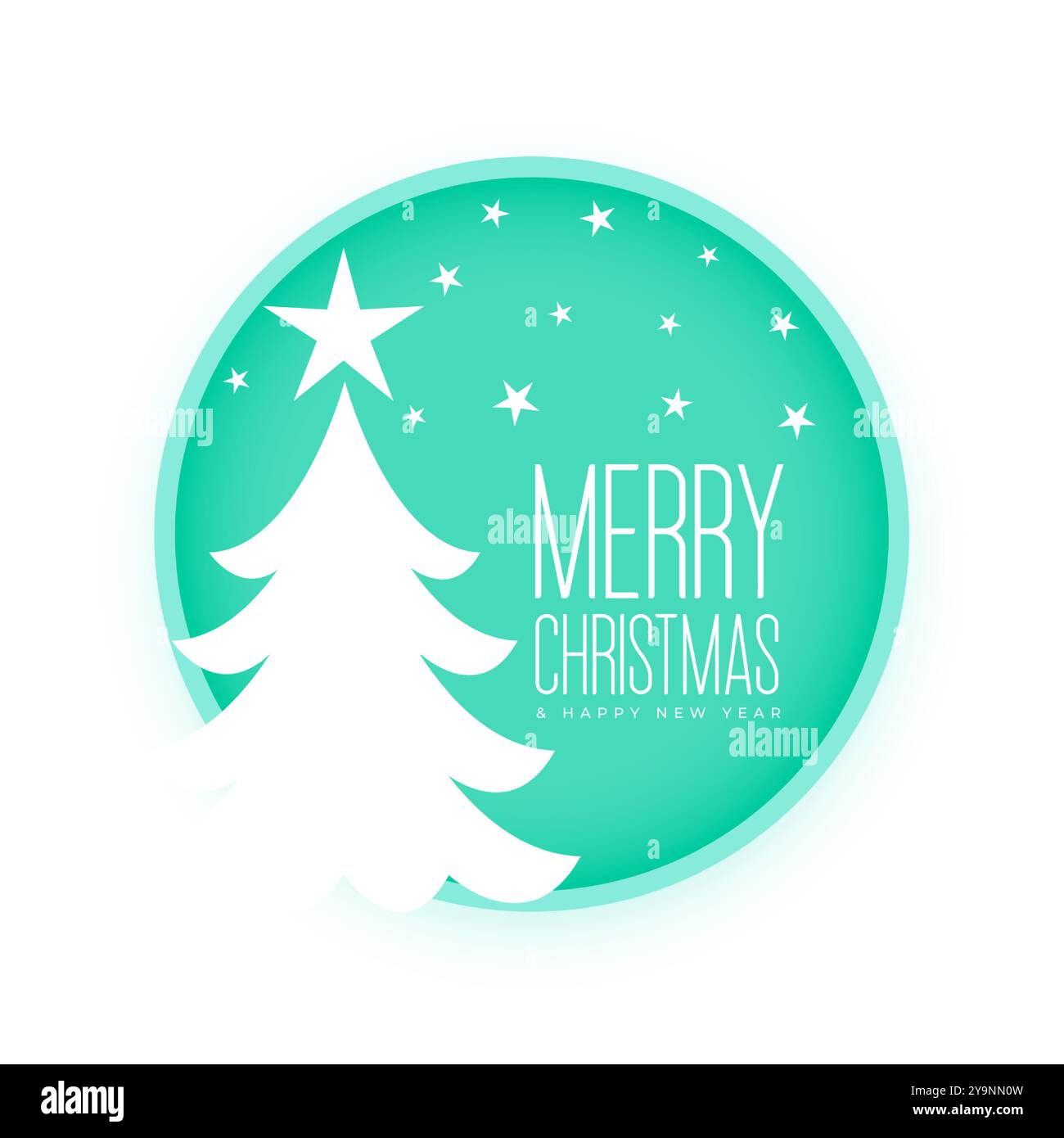 creative merry christmas invitation background with papercut pine tree ...